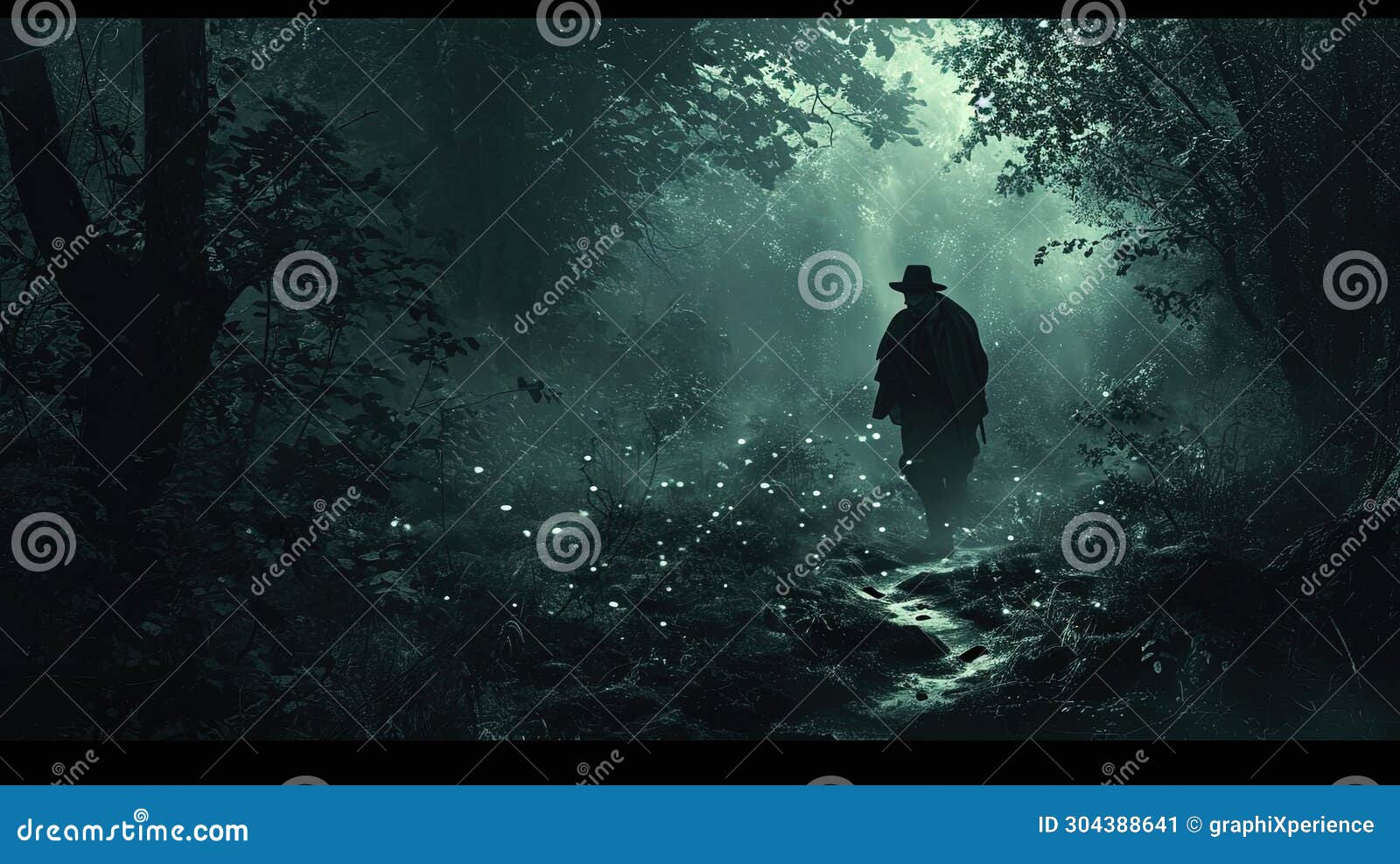 Sherlock Holmes in the Forest Stock Illustration - Illustration of ...