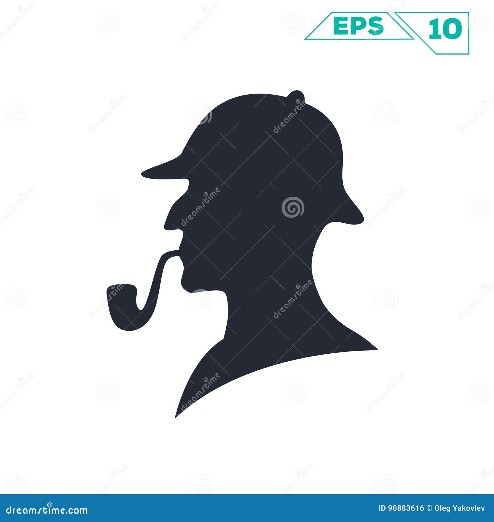 Sherlock holmes stock vector. Illustration of glass, rest - 90883616