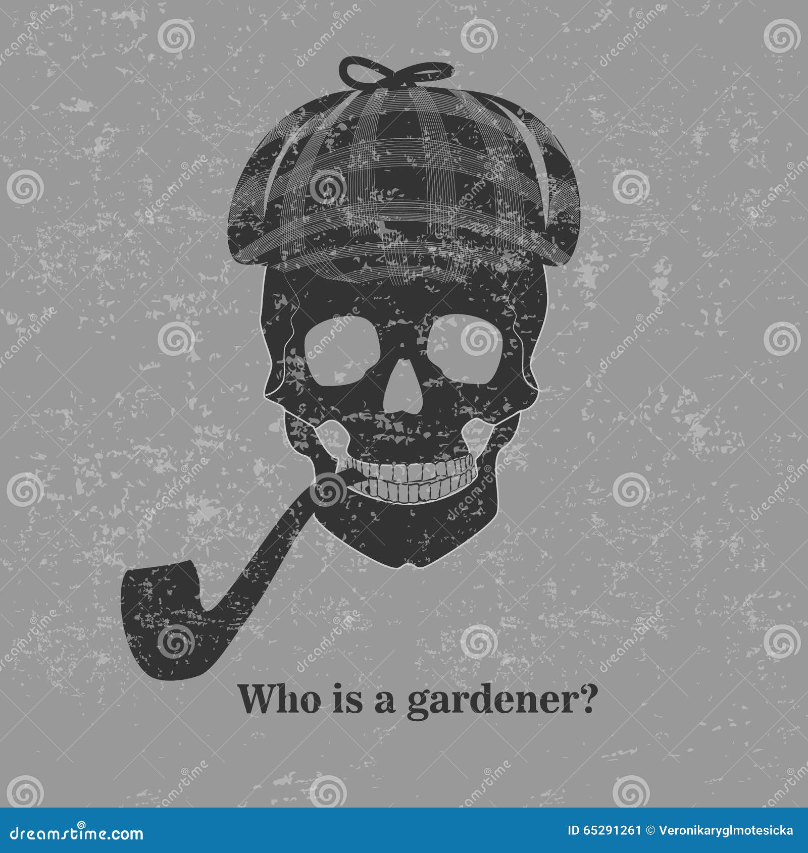 Sherlock skull stock vector. Illustration of interesting - 65291261