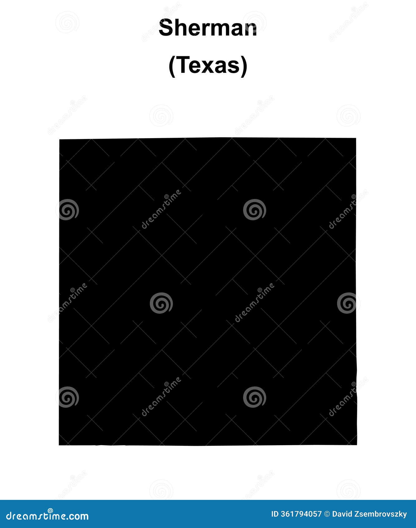 Sherman Outline Map Vector Illustration | CartoonDealer.com #361549516