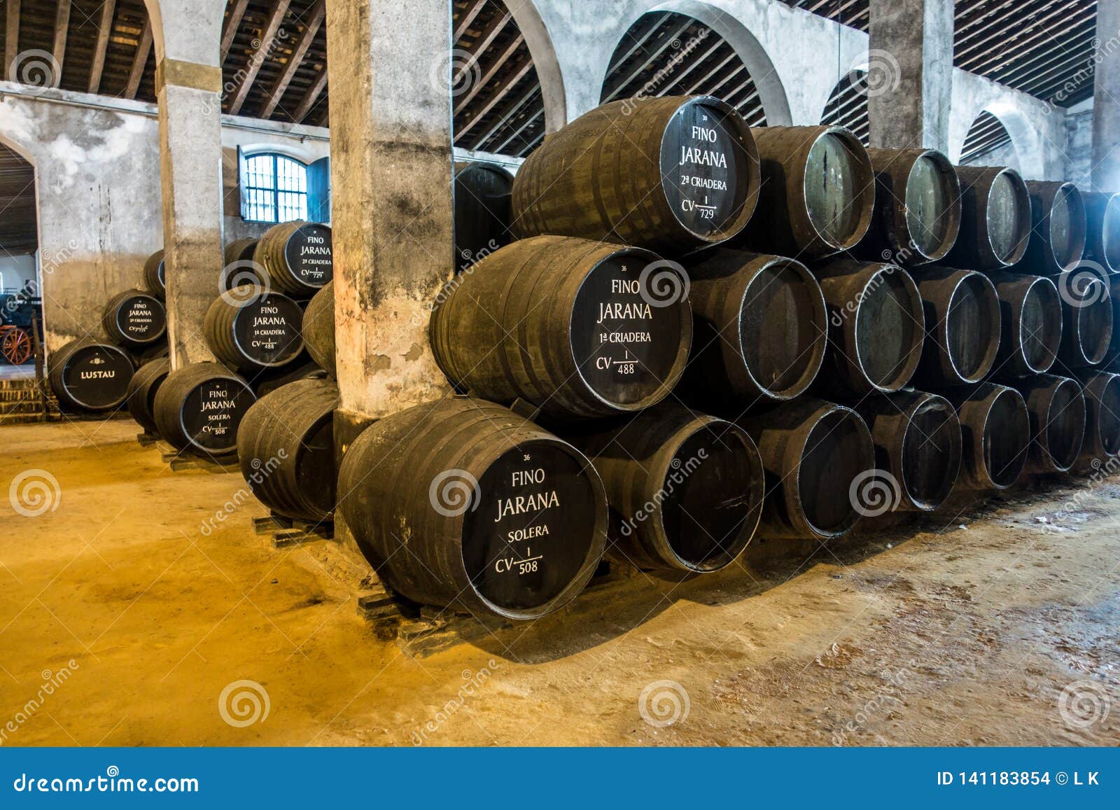 Sherry Barrels in a Bodega in Spain Stock Photo - Image of barrels ...