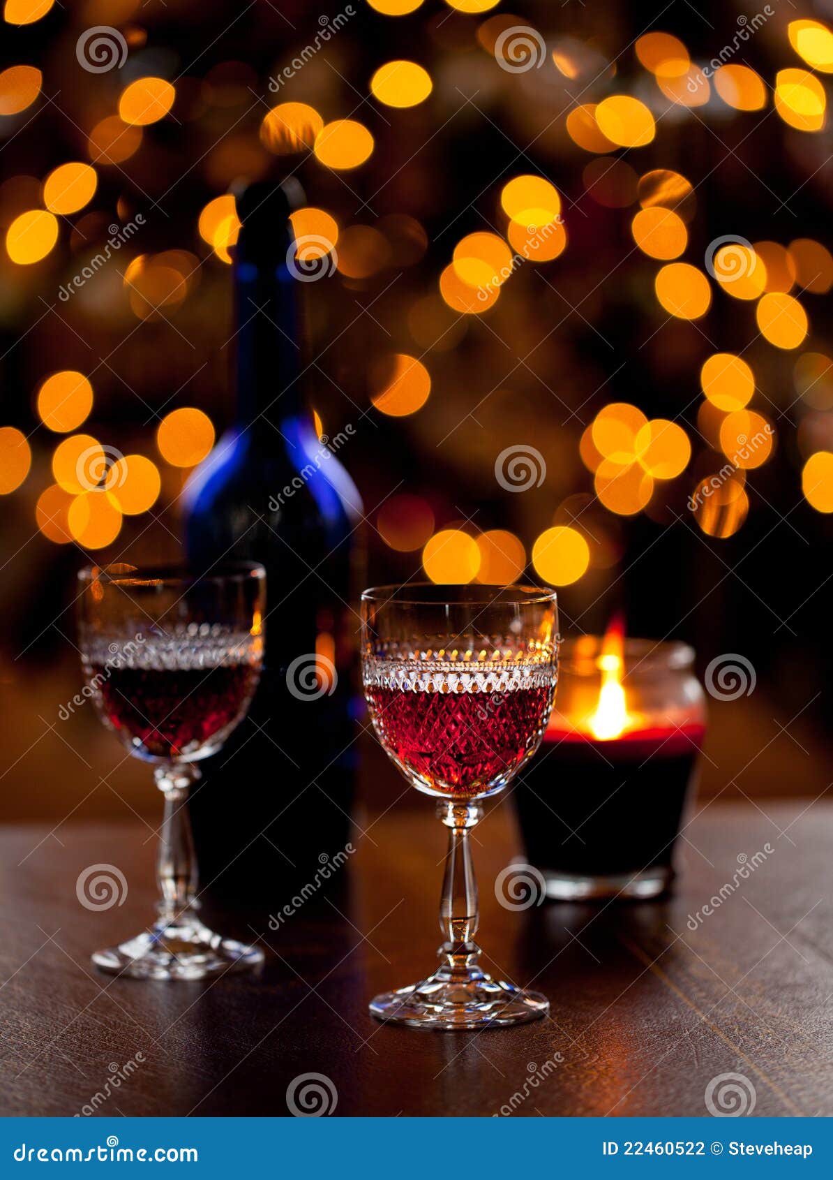 Sherry Glasses in Front of Xmas Tree Stock Photo - Image of celebrate ...