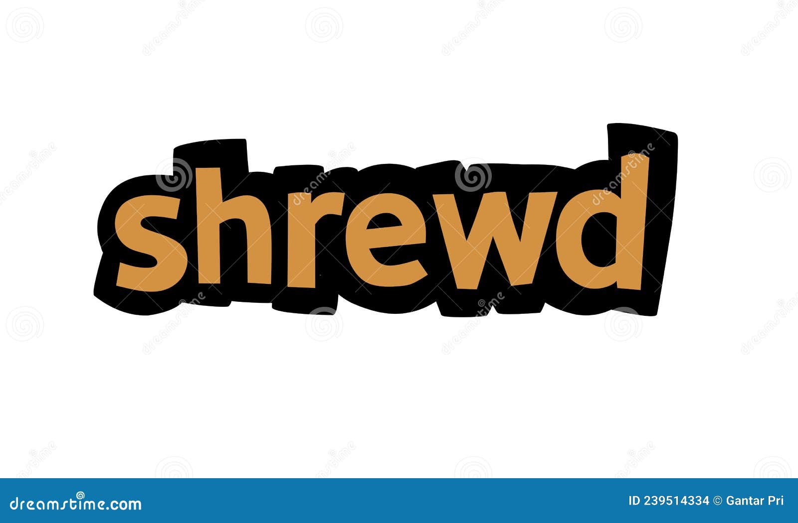 SHERWD Writing Vector Design on White Background Stock Vector ...