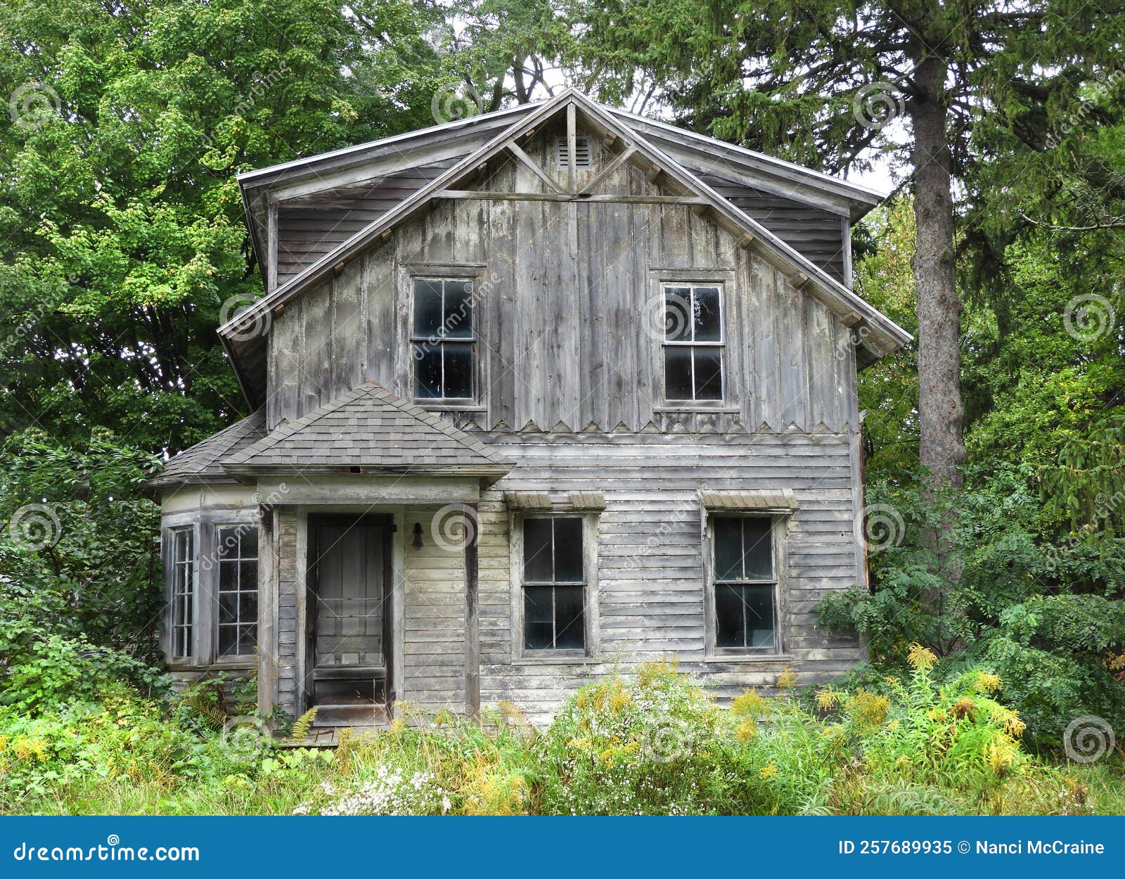 Deserted and Abandoned Historic House in Fingerlakes Stock Image ...