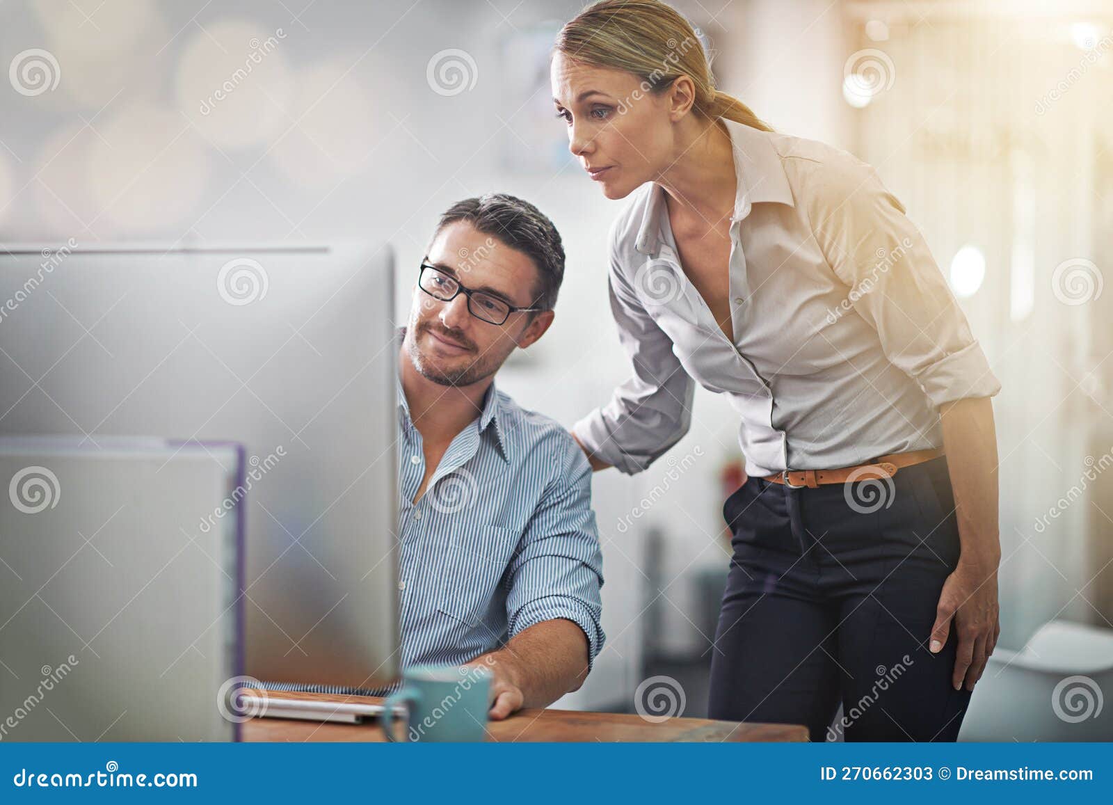 Shes always Around To Help. Cropped Shot of Two Colleagues Working ...