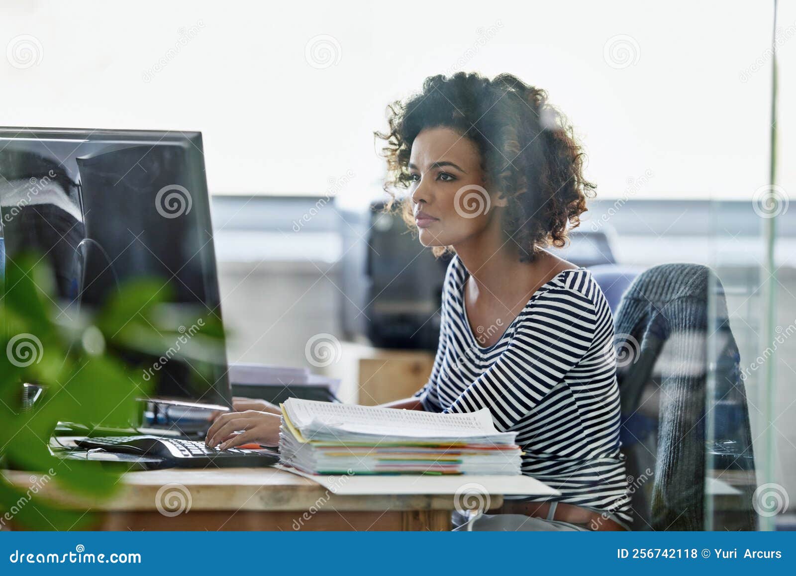 Shes Getting Her Work Done. an Attractive Young Designer Working on a ...