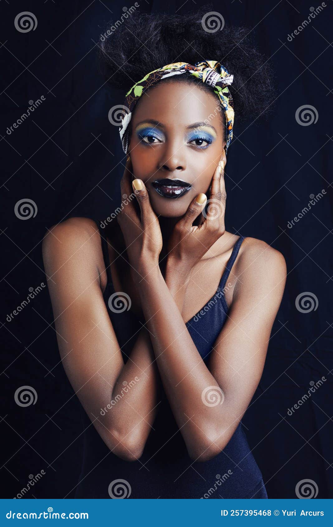 Shes A True African Beauty A Beautiful African Woman Posing Against A