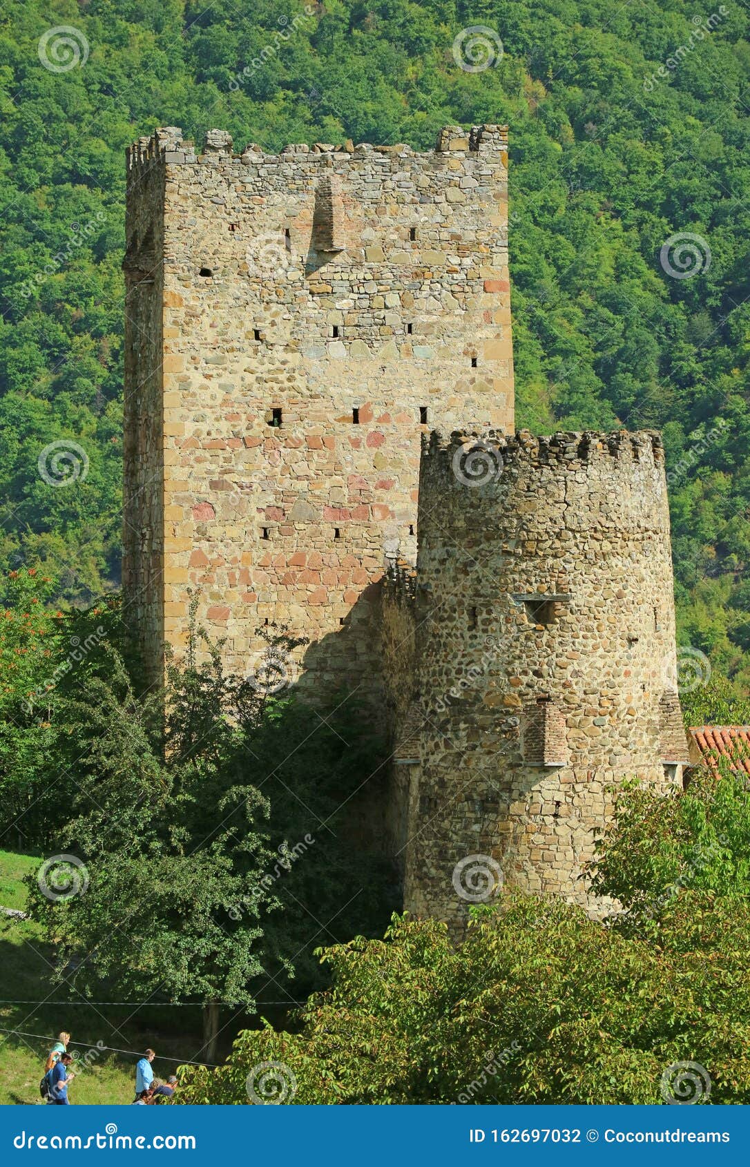 The Sheupovari Square Tower With The Round Tower In Ananuri Medieval ...