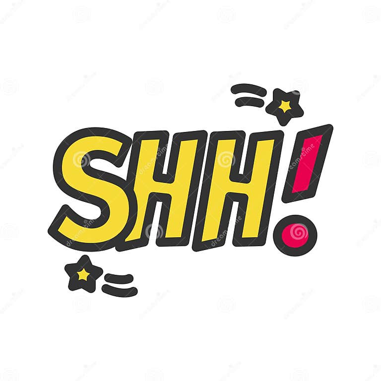 Shh Icon Image. stock vector. Illustration of sign, isolated - 287227285