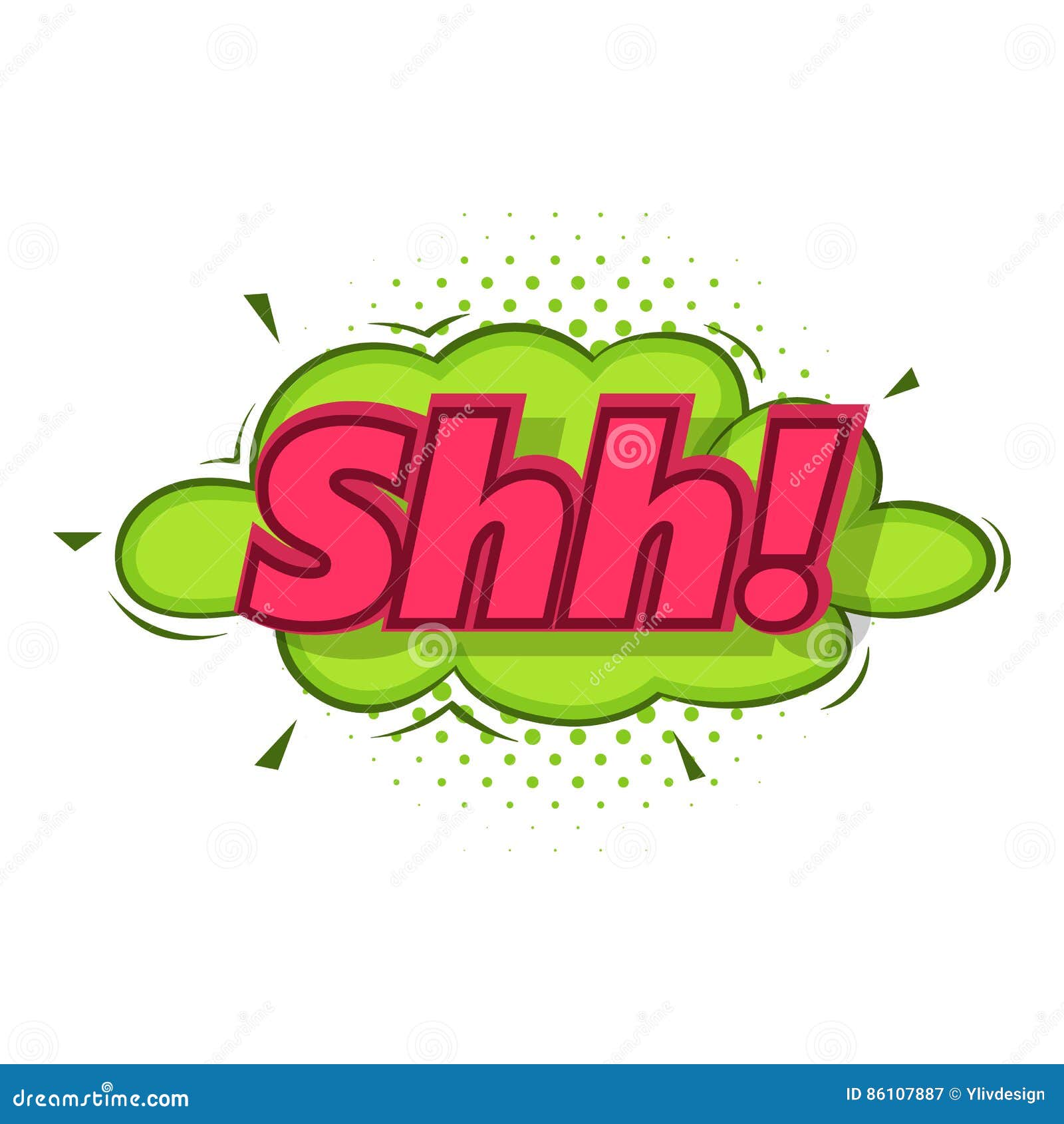Shh Sound Effect Icon, Pop Art Style Stock Vector - Illustration of ...