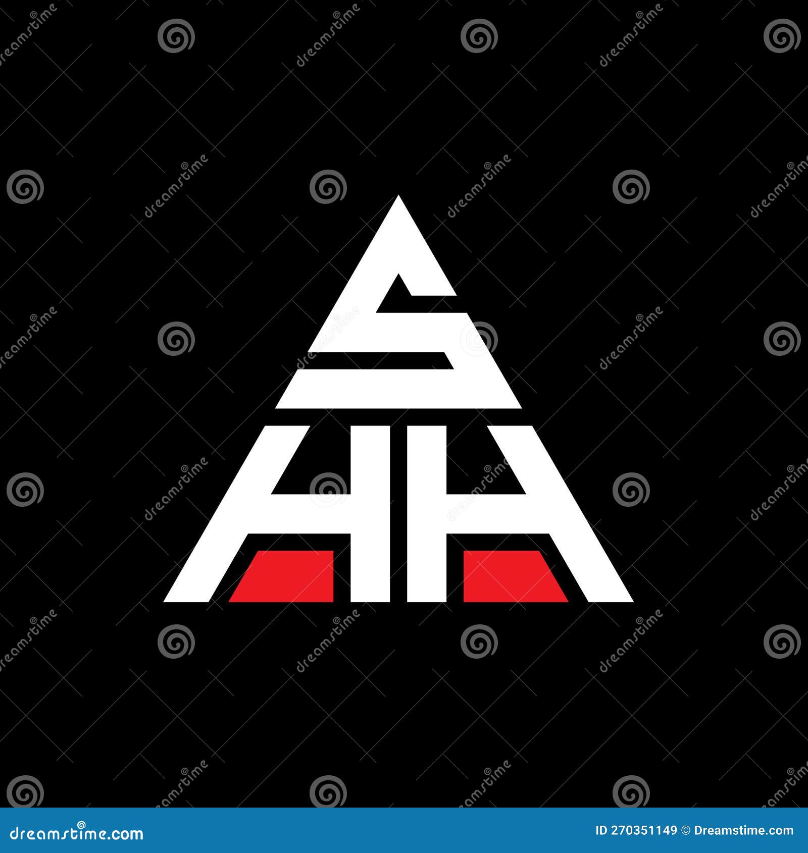 SHH Triangle Letter Logo Design with Triangle Shape. SHH Triangle Logo ...