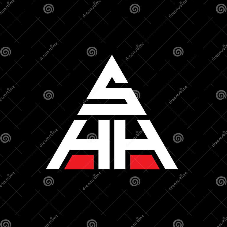 SHH Triangle Letter Logo Design with Triangle Shape. SHH Triangle Logo ...