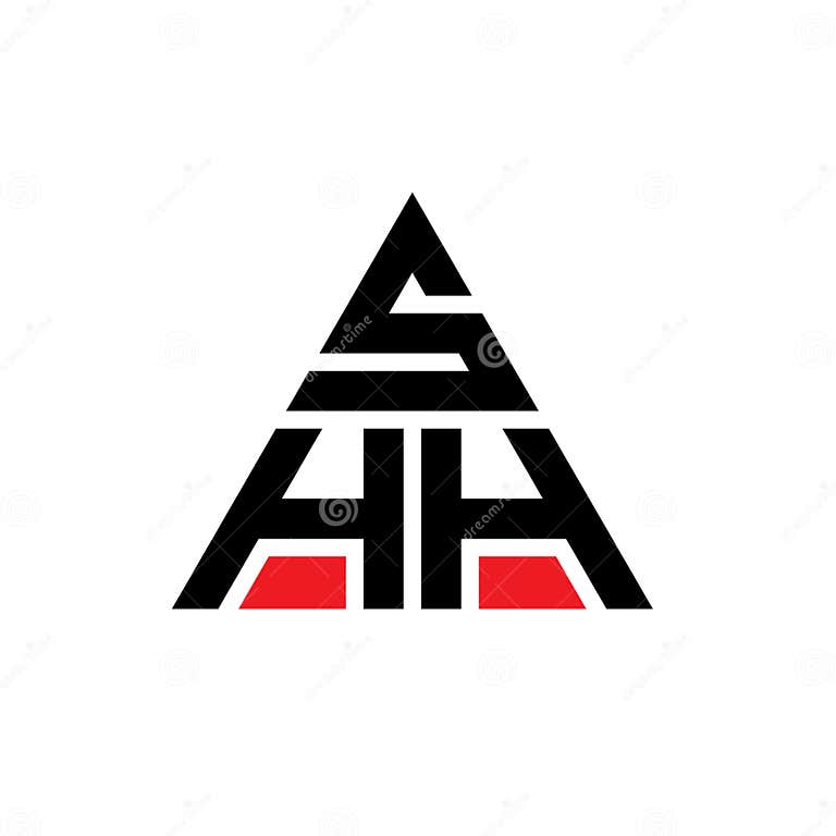 SHH Triangle Letter Logo Design with Triangle Shape. SHH Triangle Logo ...