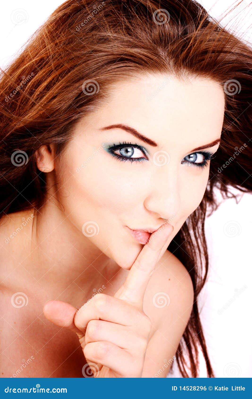 Shhh! stock photo. Image of skin, face, young, smiling - 14528296