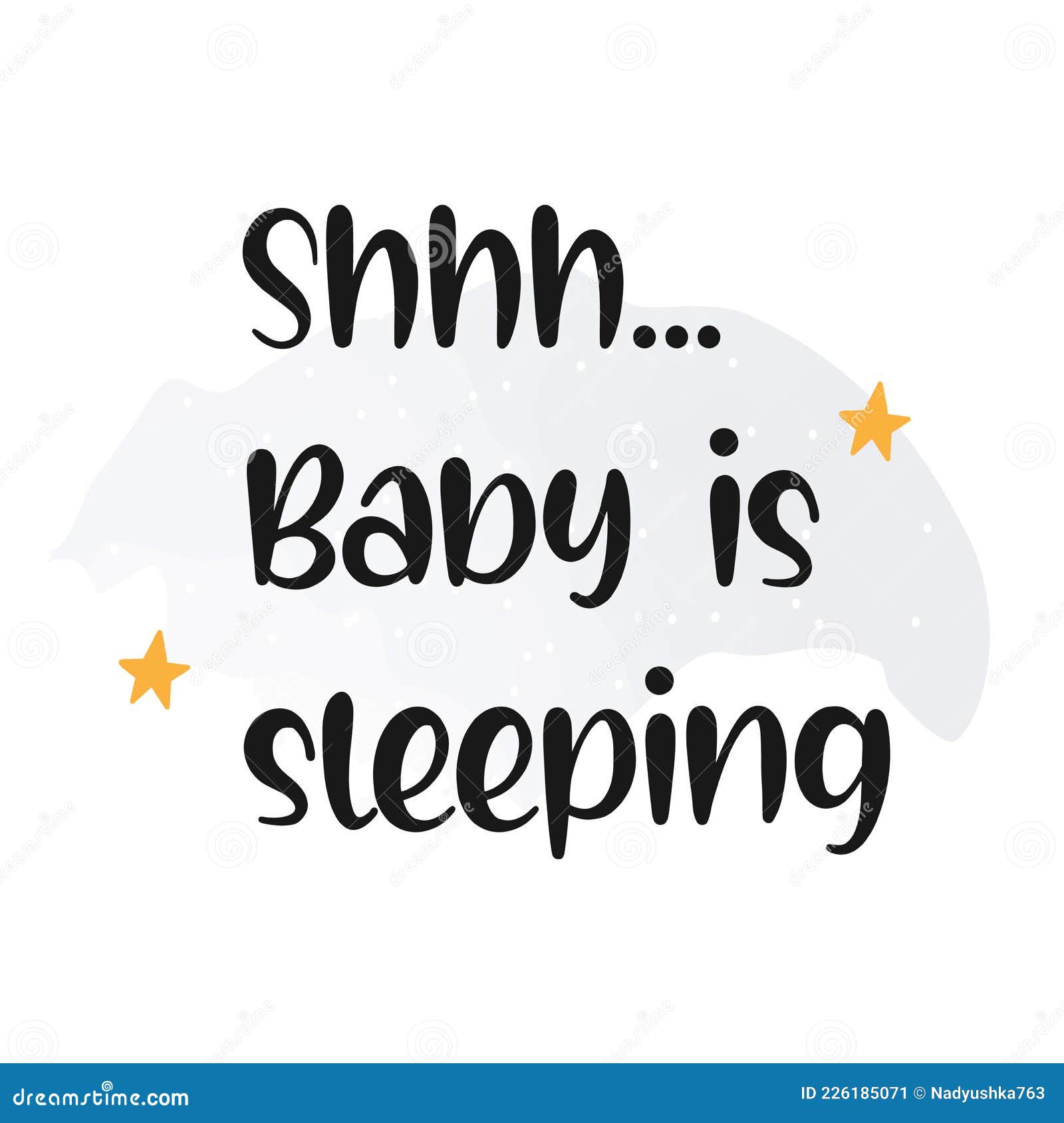Shhh... Baby is Sleeping Quote. Vector Illustration. Stock Vector ...