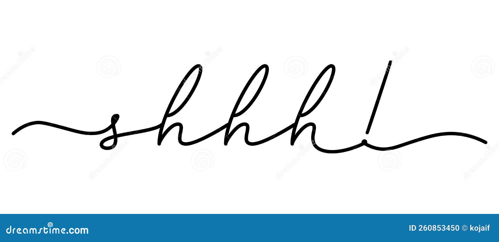 Shhh Text Vector Brush Calligraphy Banner. Modern Typography Script ...