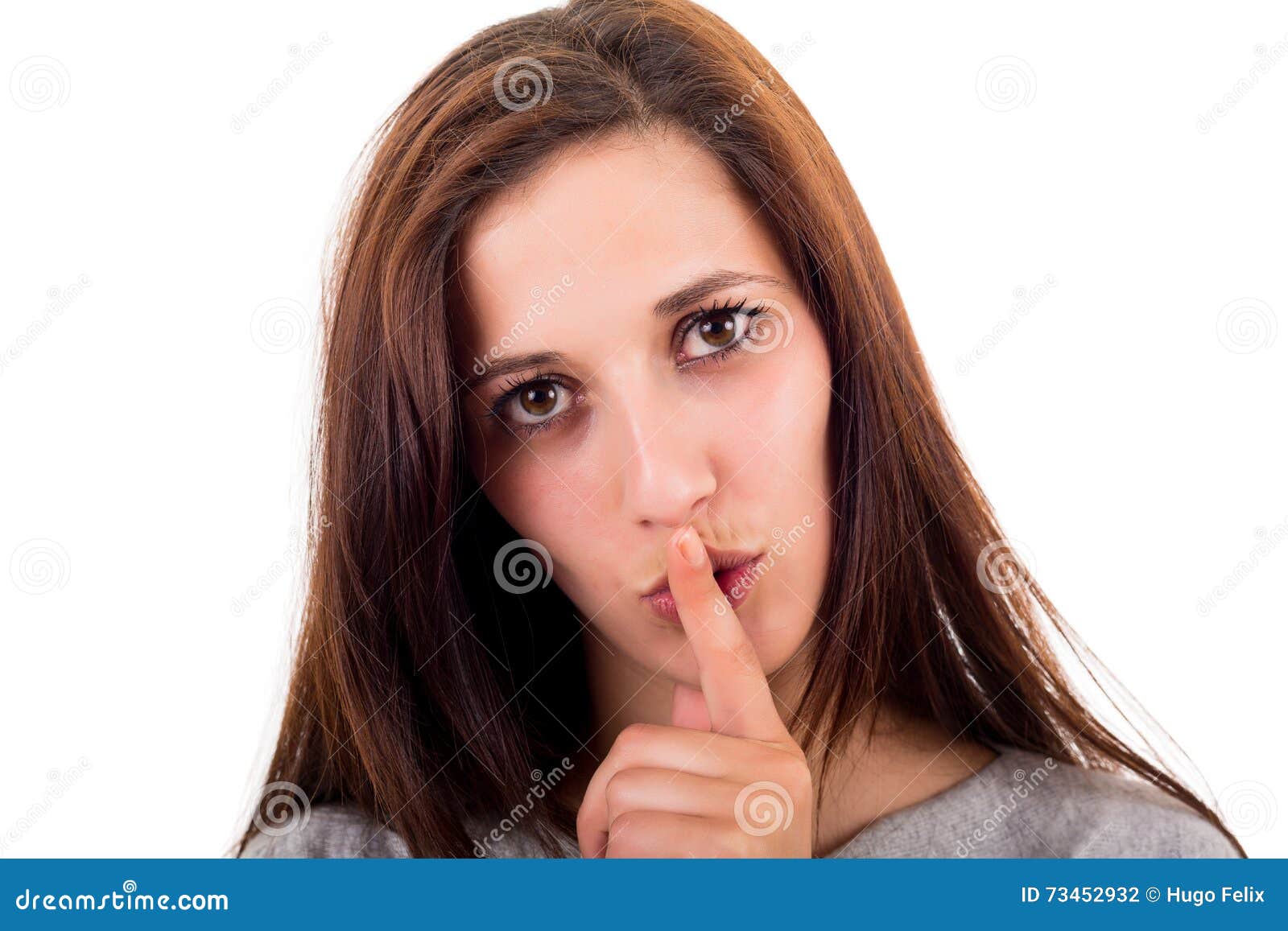Shhhh! Silence please! stock photo. Image of brasil, purple - 73452932