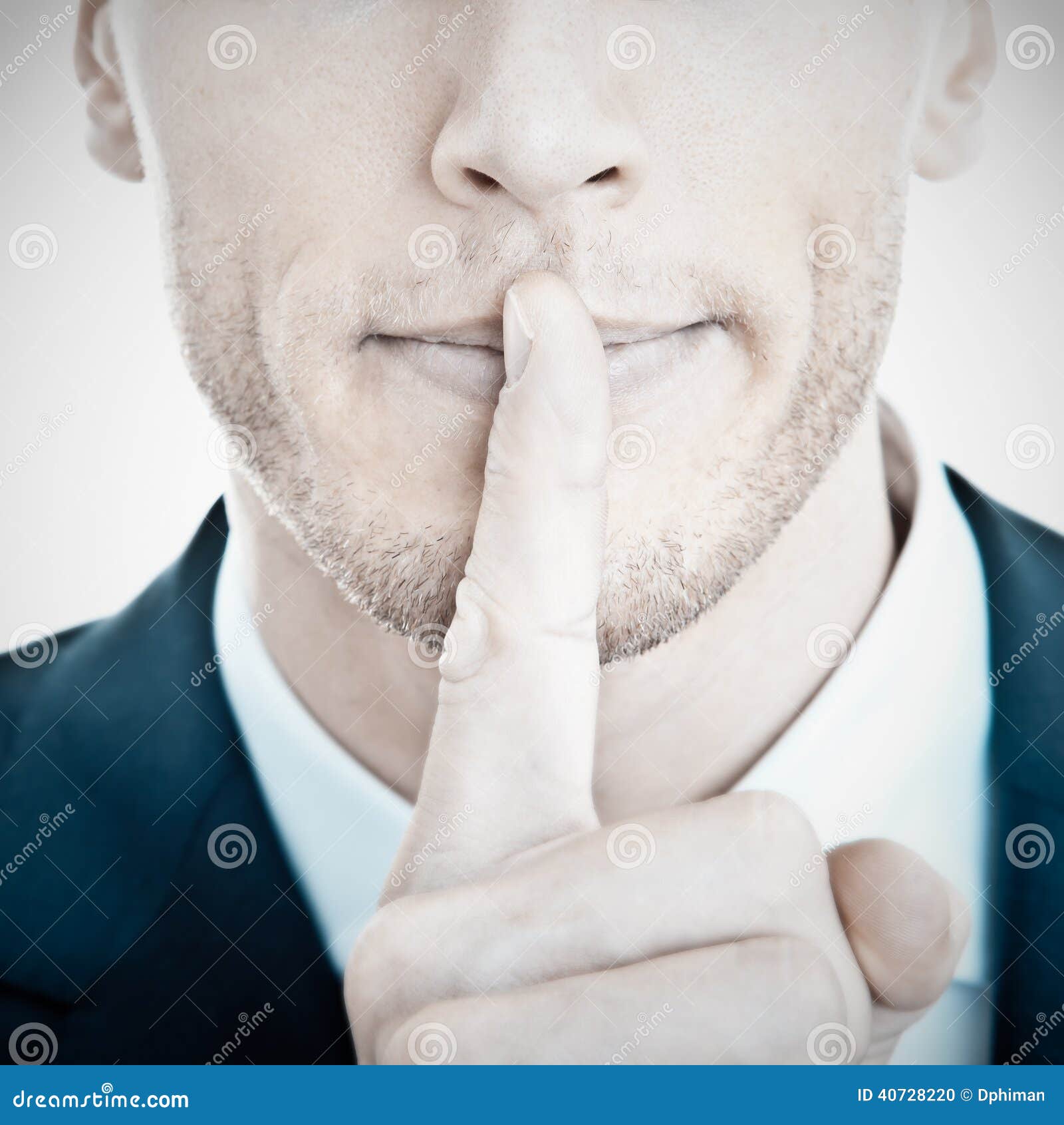 Shhhh! stock photo. Image of hush, male, attitude, anonymous - 40728220
