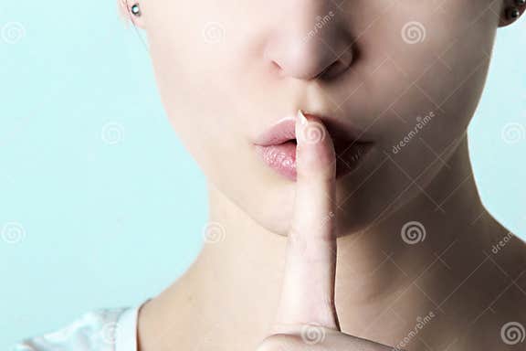 Shhhhh stock photo. Image of lovely, finger, confidential - 23803302