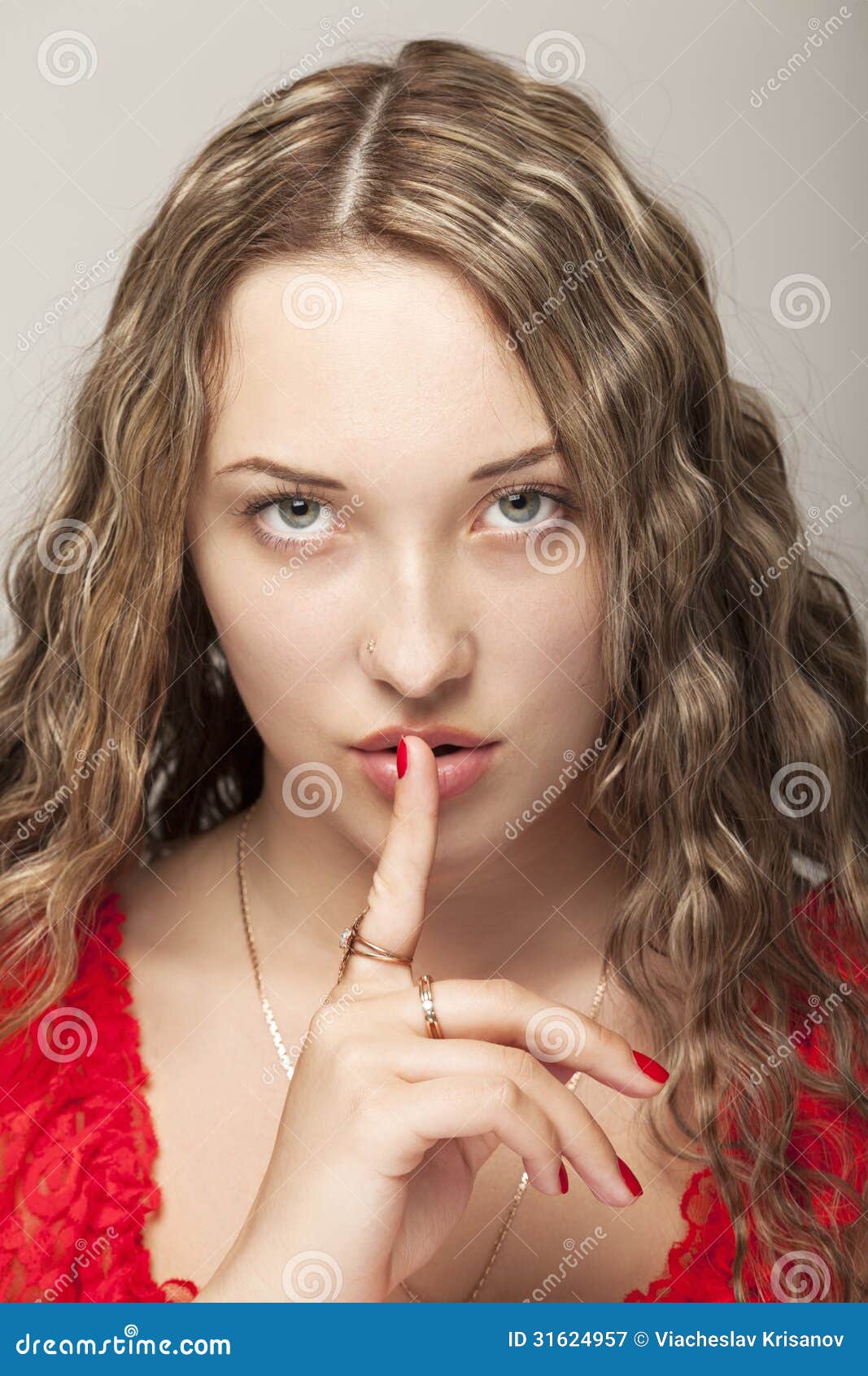 Shhhhh imagen de archivo. Imagen de boca, modelo, hembra - 31624957