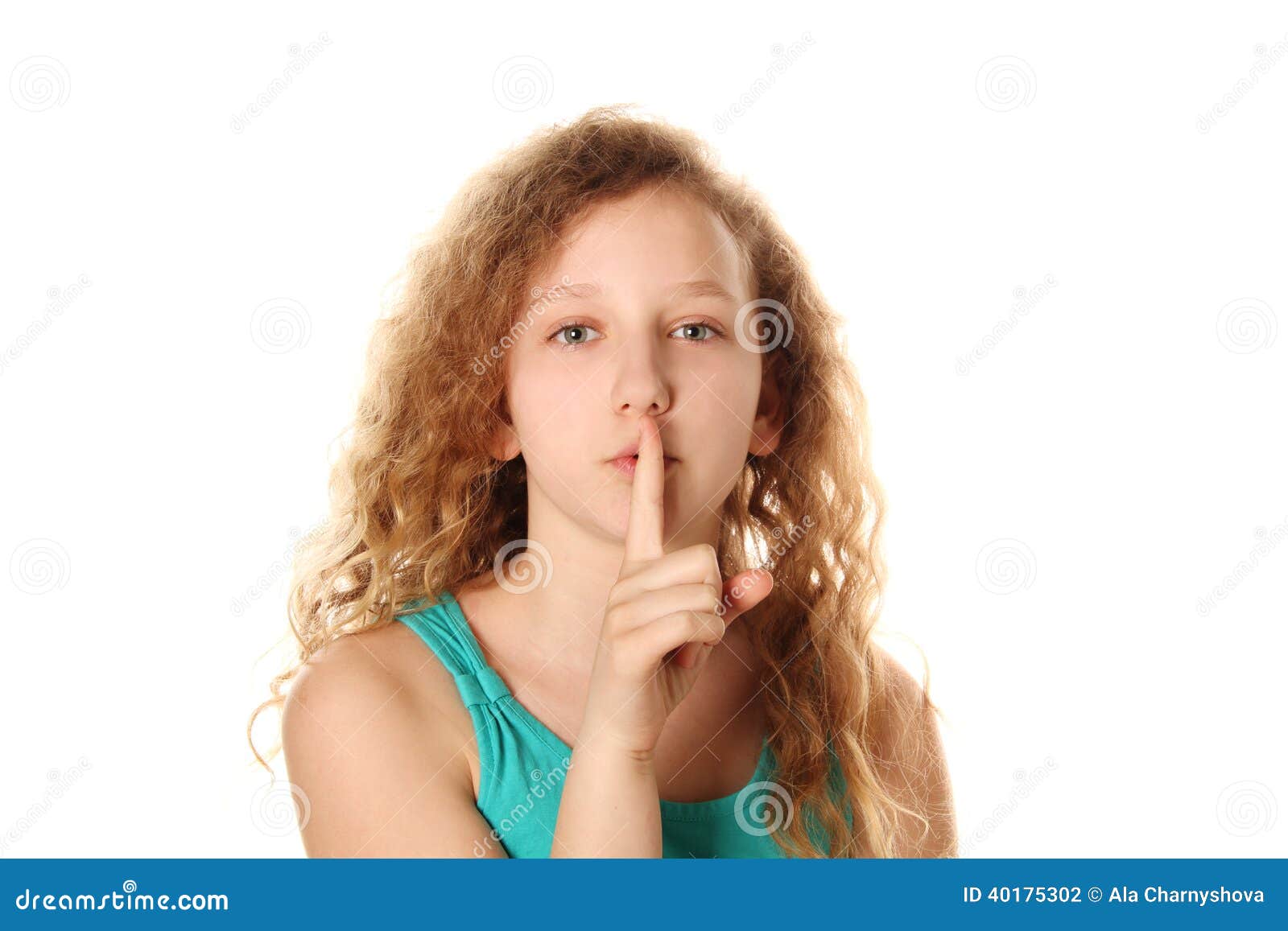 Shhhhh photo stock. Image du mains, visage, fille, image - 40175302