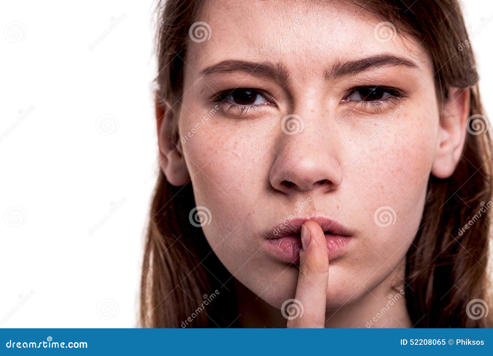 Shhhhh stock image. Image of attractive, healthy, eyes - 52208065