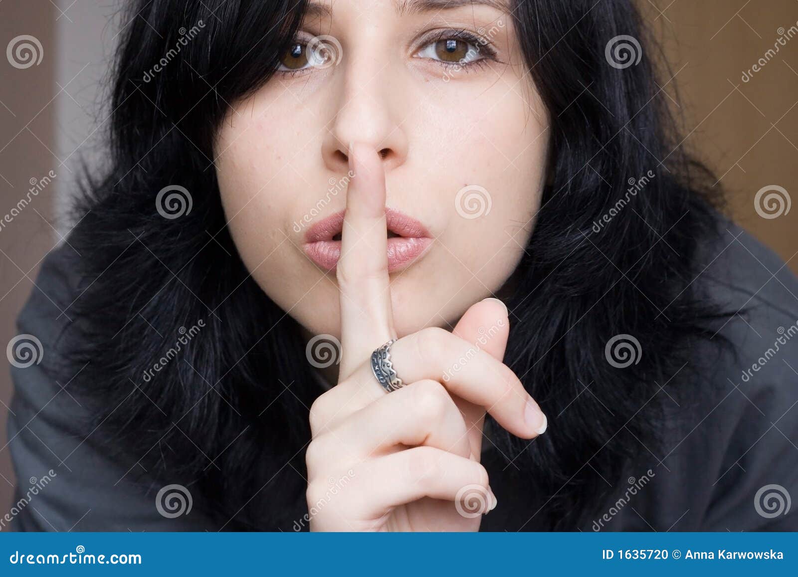 Shhhhhh stock photo. Image of girl, hand, gesture, face - 1635720