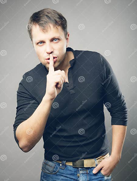 Shhhhhh! stock photo. Image of caucasian, gesturing, finger - 28804336