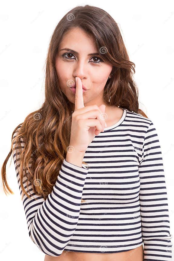Shhhhhh ! image stock. Image du pourpré, dame, confiant - 60168351