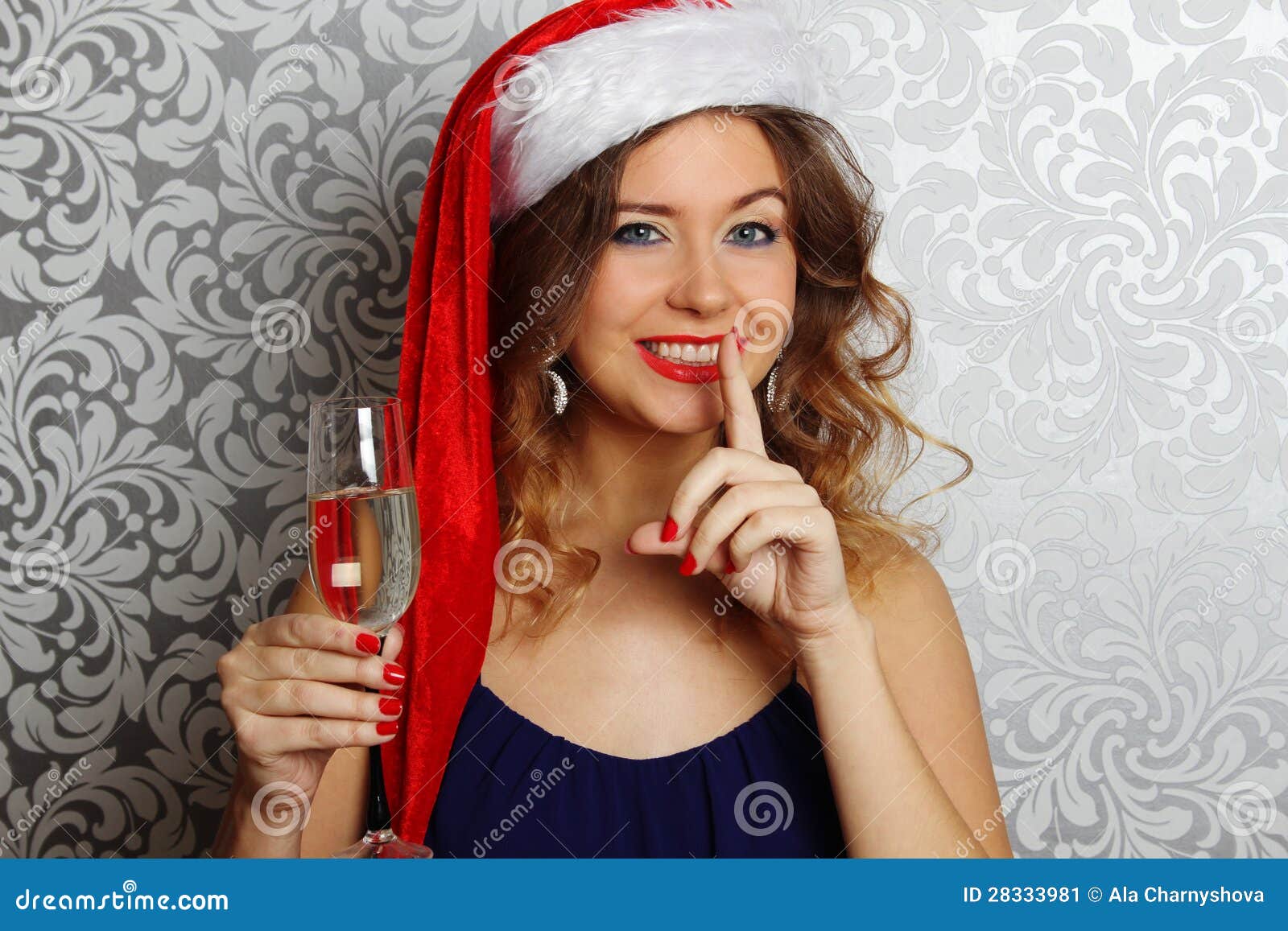 Shhhhhhh stock image. Image of model, glamour, claus - 28333981