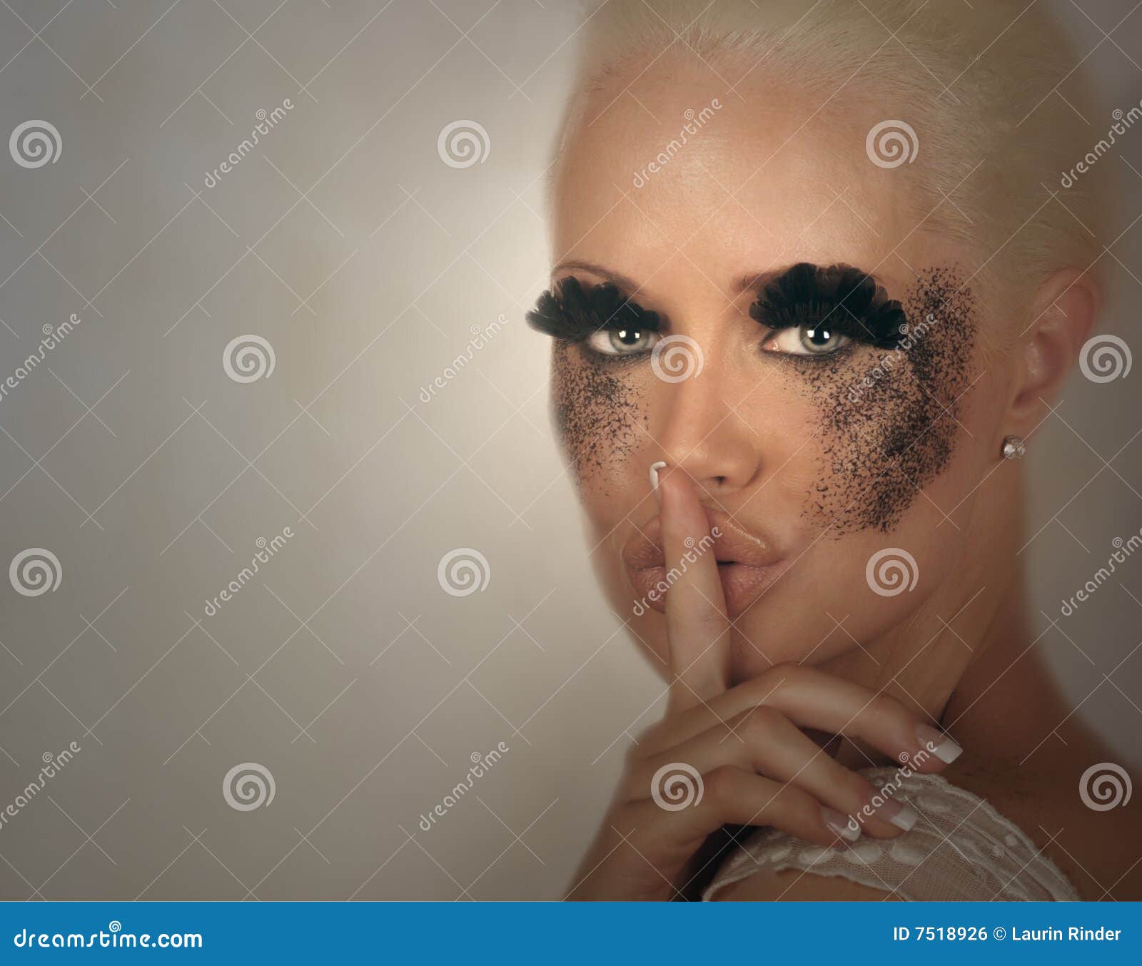 SHHHHHHHH stock photo. Image of lips, female, model, lifestyle - 7518926