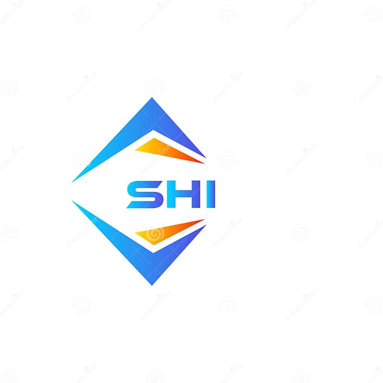 SHI Abstract Technology Logo Design on White Background. SHI Creative ...
