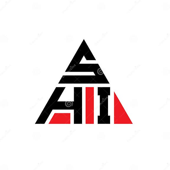 SHI Triangle Letter Logo Design with Triangle Shape. SHI Triangle Logo ...