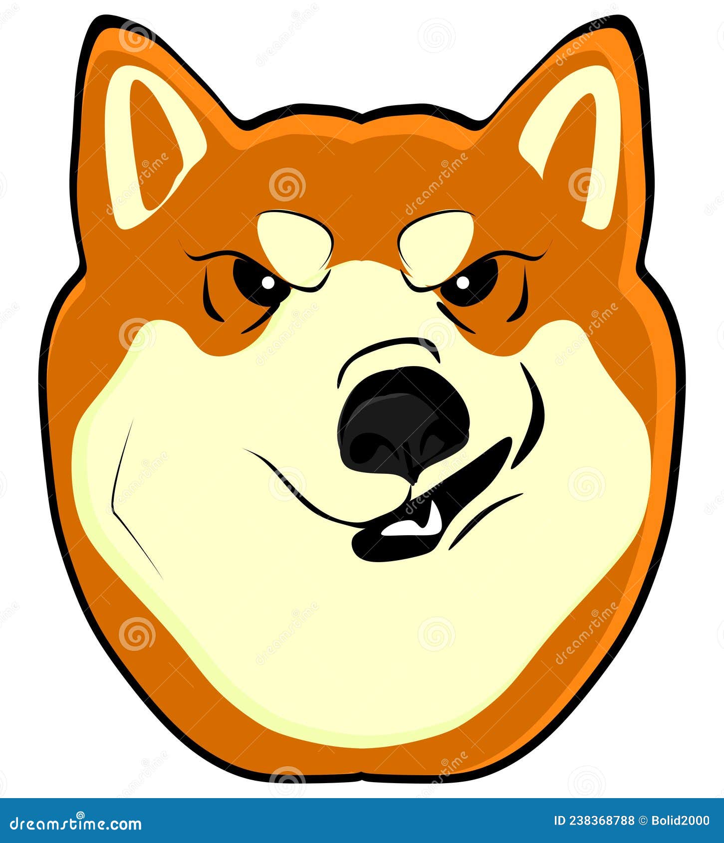 Shiba inu cartoon stock illustration. Illustration of face - 238368788