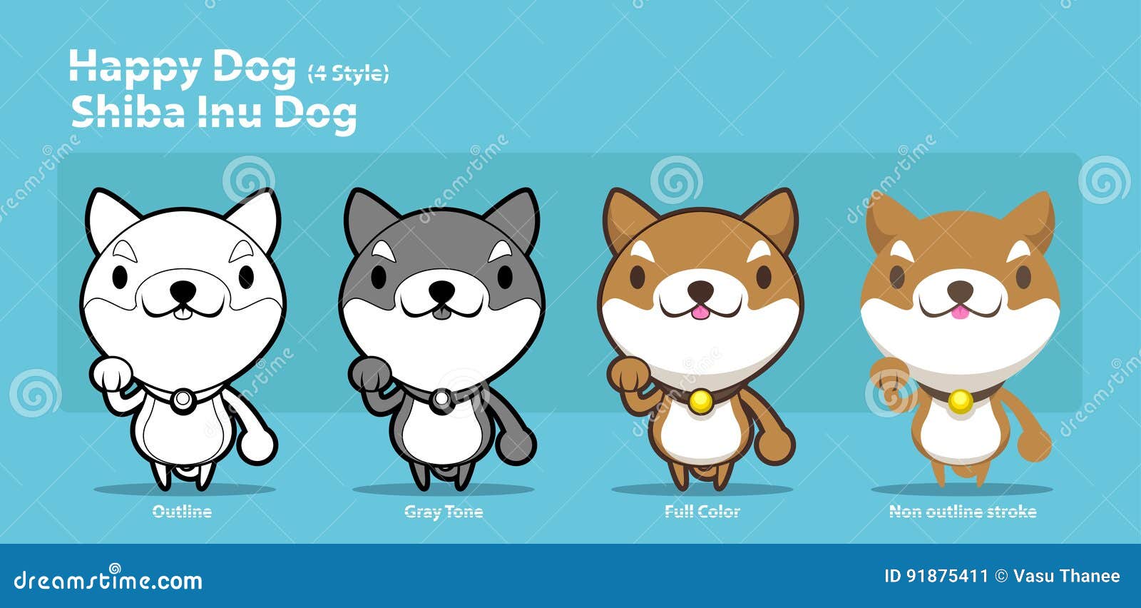 Shiba Inu stock illustration. Illustration of shiba, character - 91875411