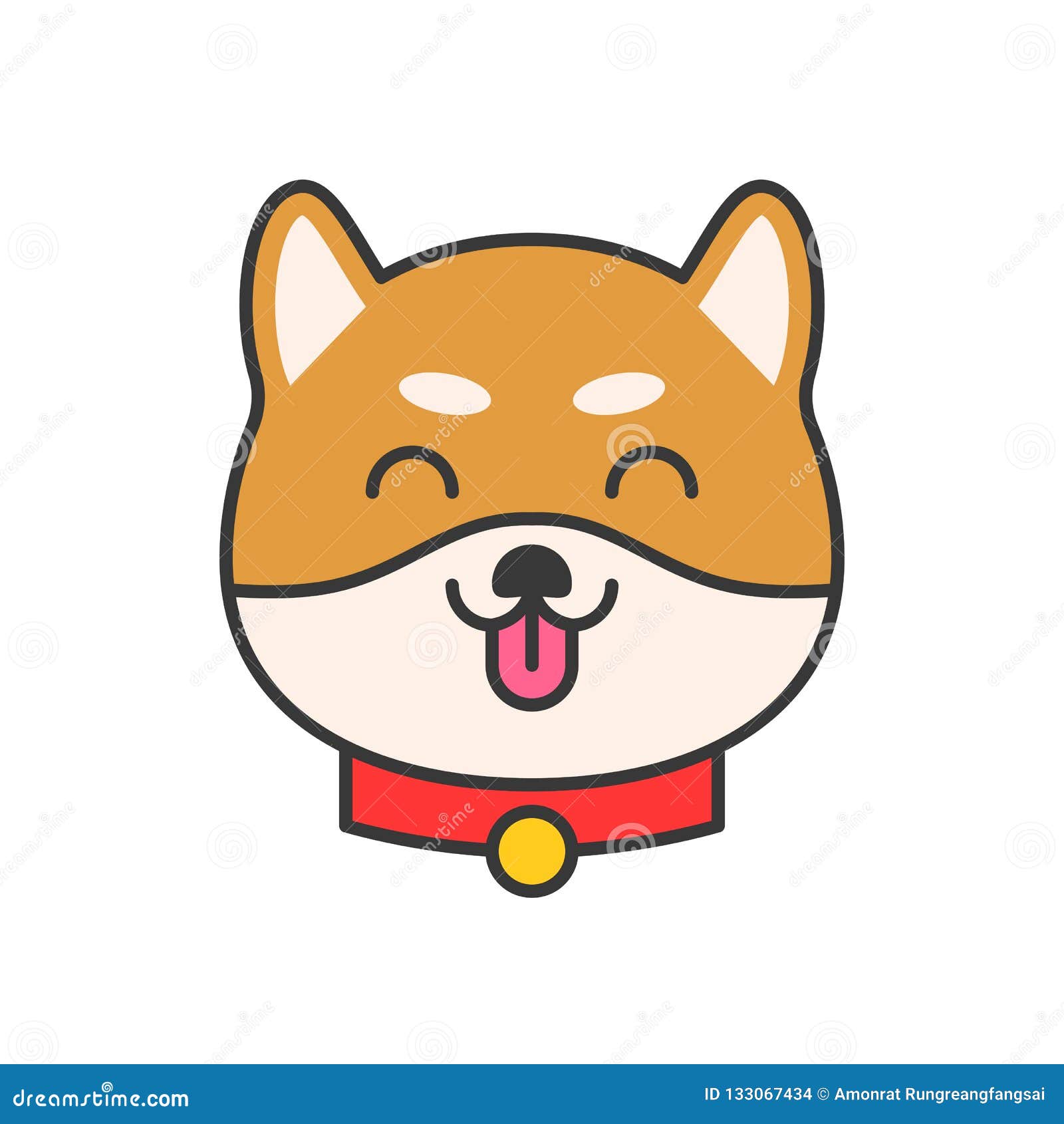 Shiba Inu Emoticon Vector, Filled Outline Design Stock Vector ... Shiba Inu Emoticon Vector, Filled Outline Design Stock Vector ...