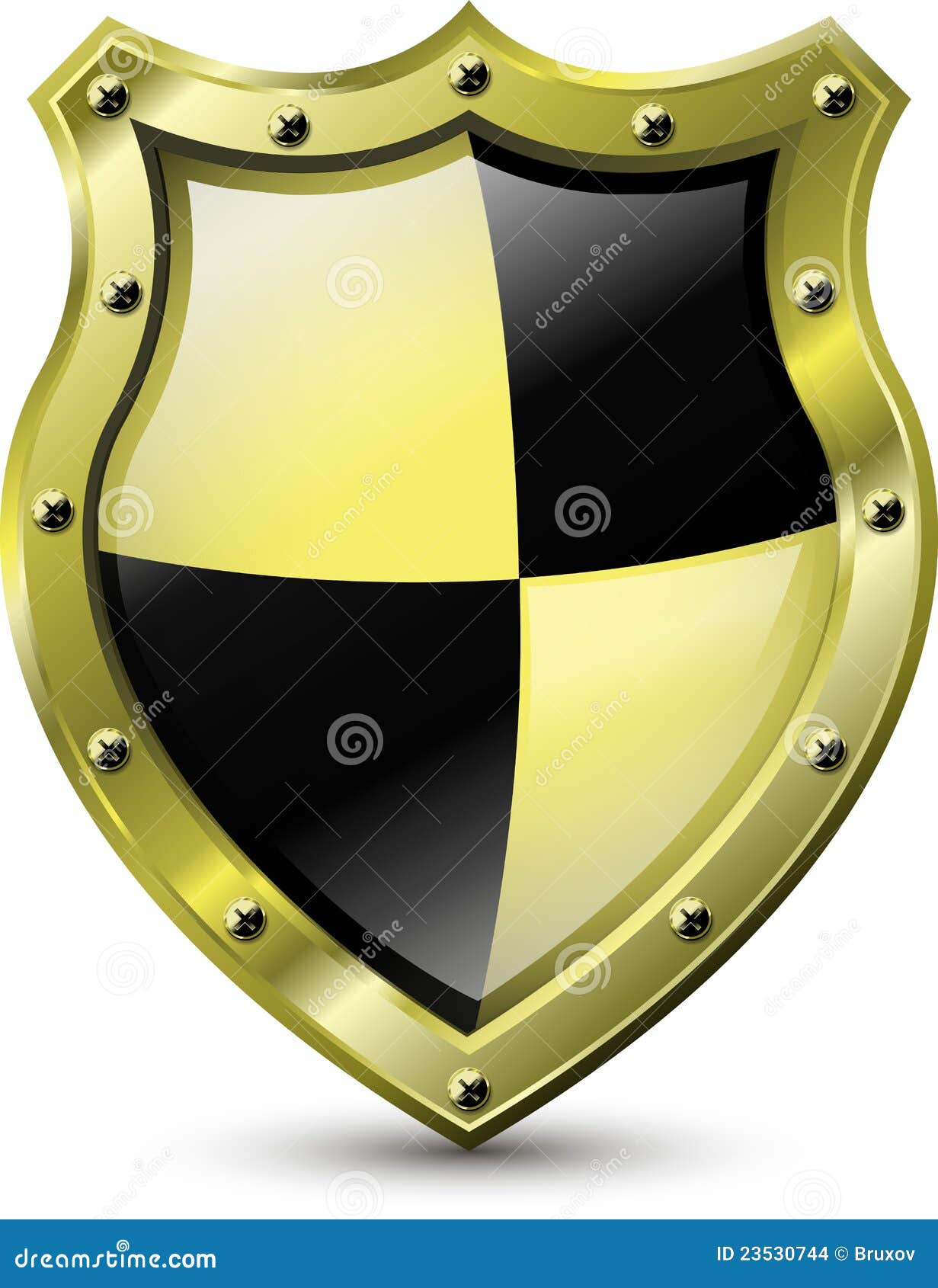 Shield stock vector. Illustration of metal, emblem, guarantee - 23530744
