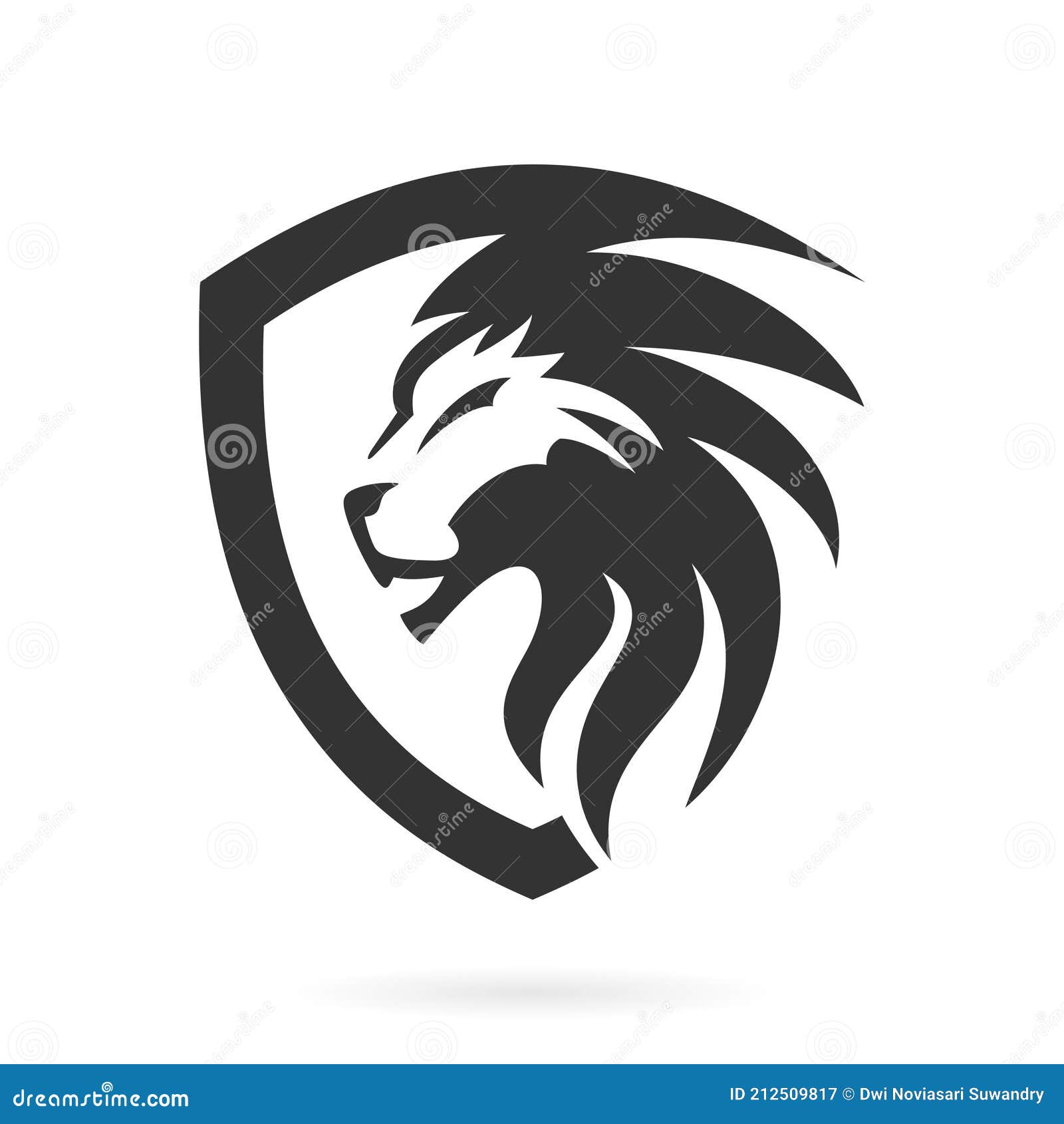 Shield Abstract Lion Logo Icon Stock Vector - Illustration of lion ...
