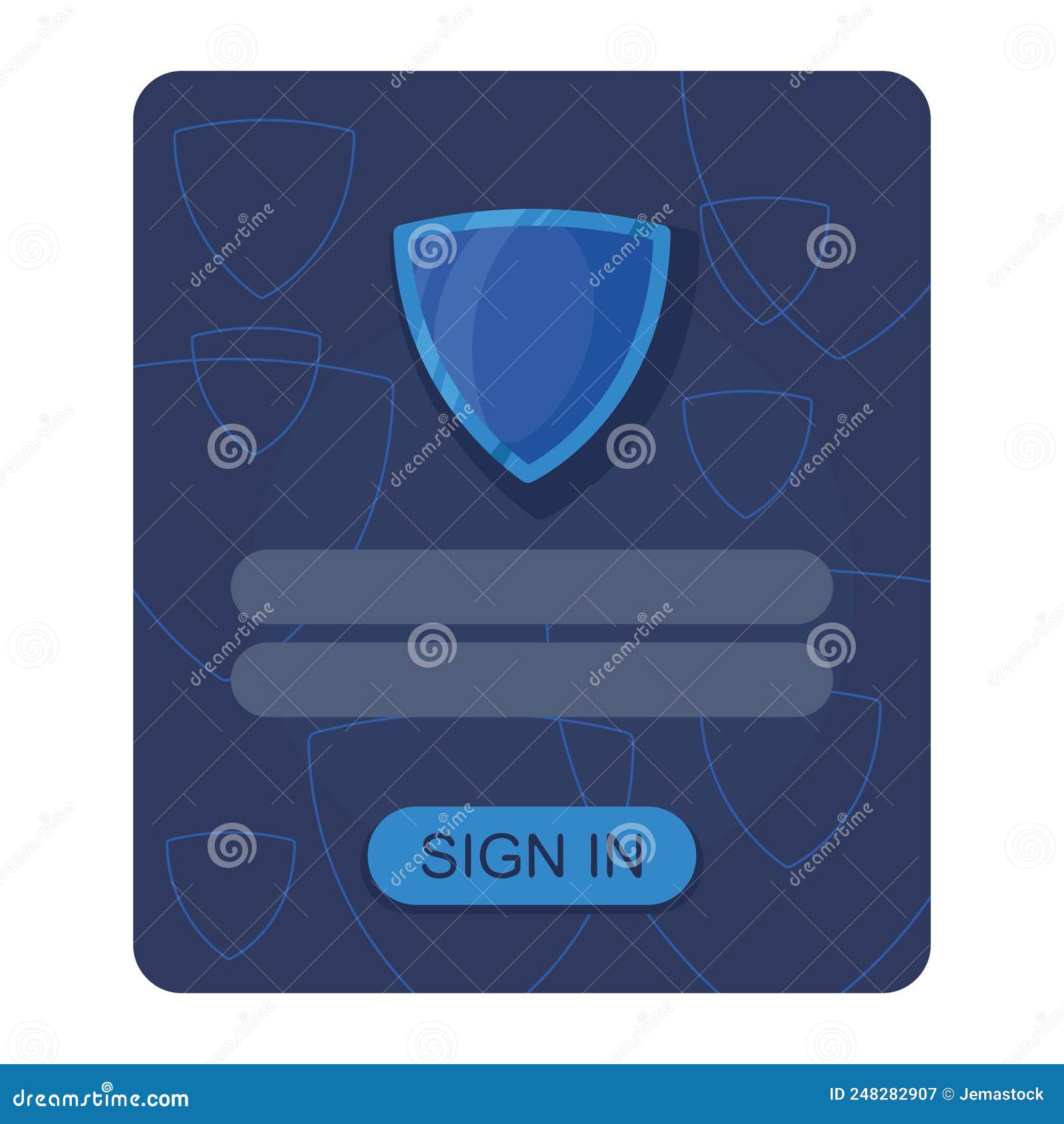Shield Access Login Template Stock Vector - Illustration of guard ...