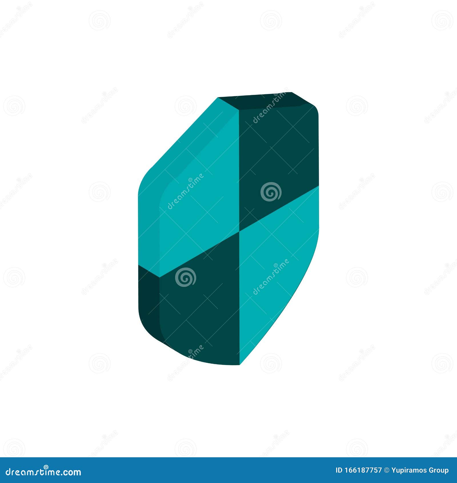 Shield Advertising Commerce Marketing Icon Isometric Stock Vector ...