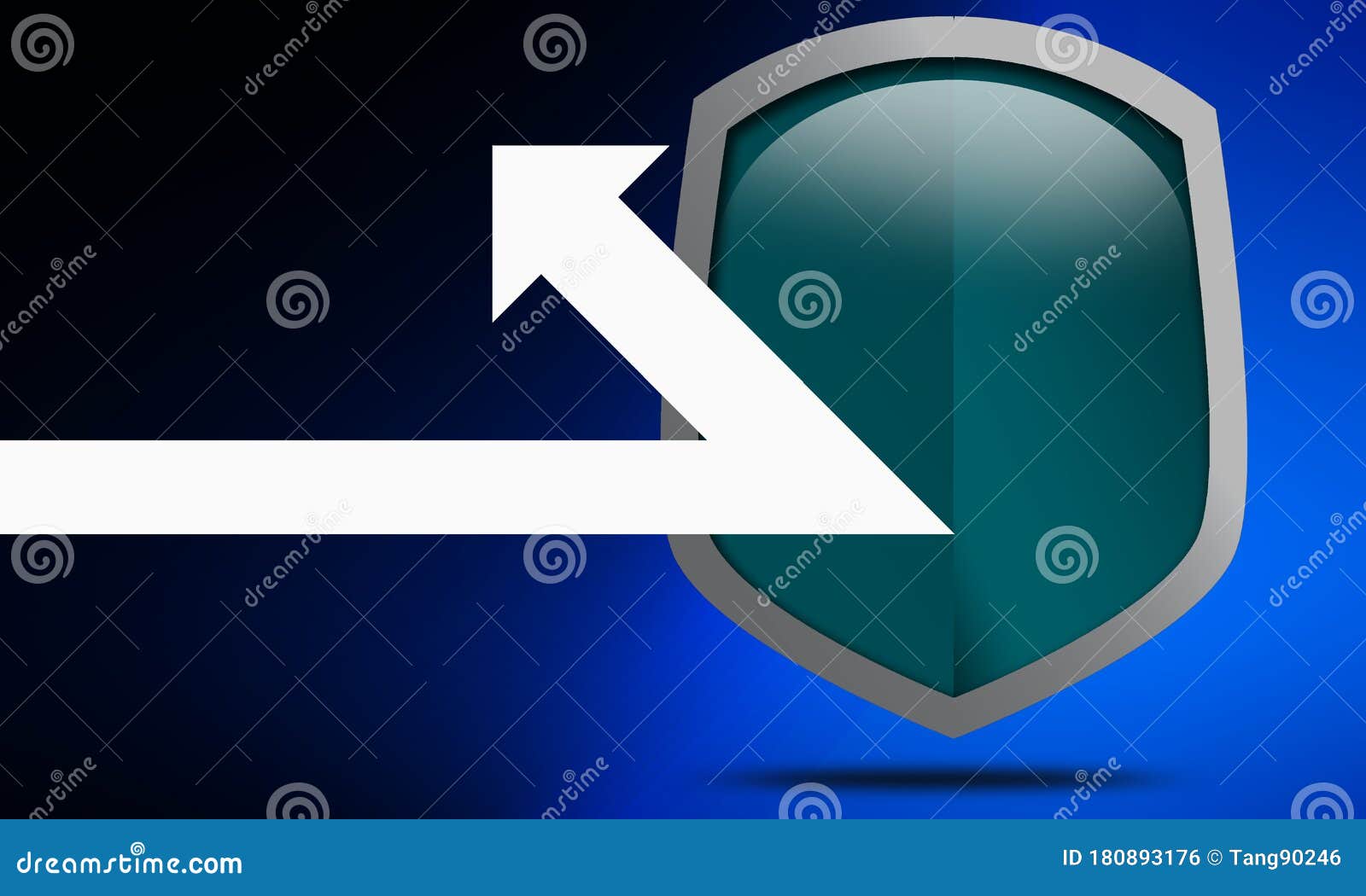 Shield Against Arrow for Attack Stock Illustration - Illustration of ...