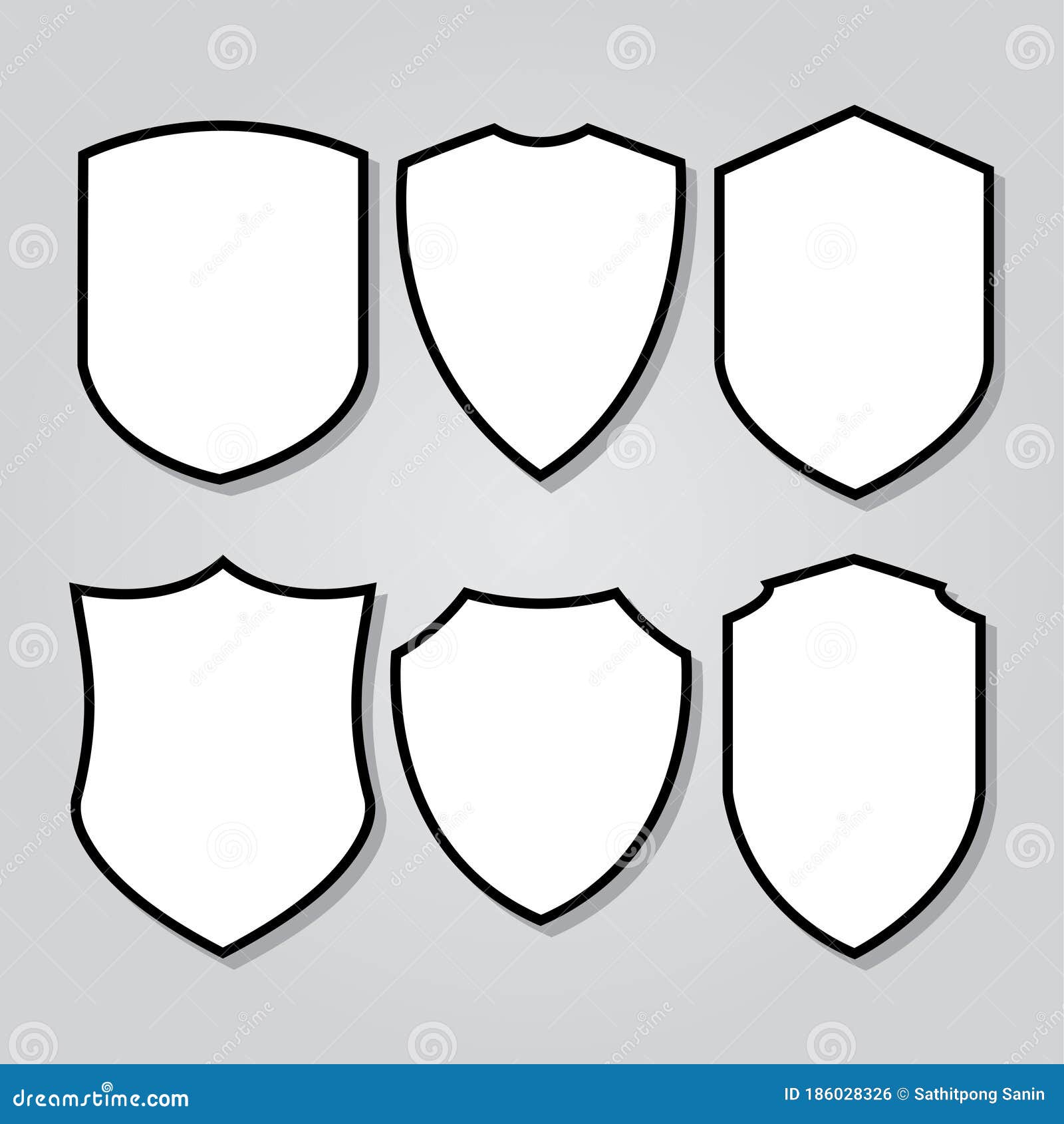 Shield Armor Icon Logo Mascot Vector Set 2 Stock Vector - Illustration ...