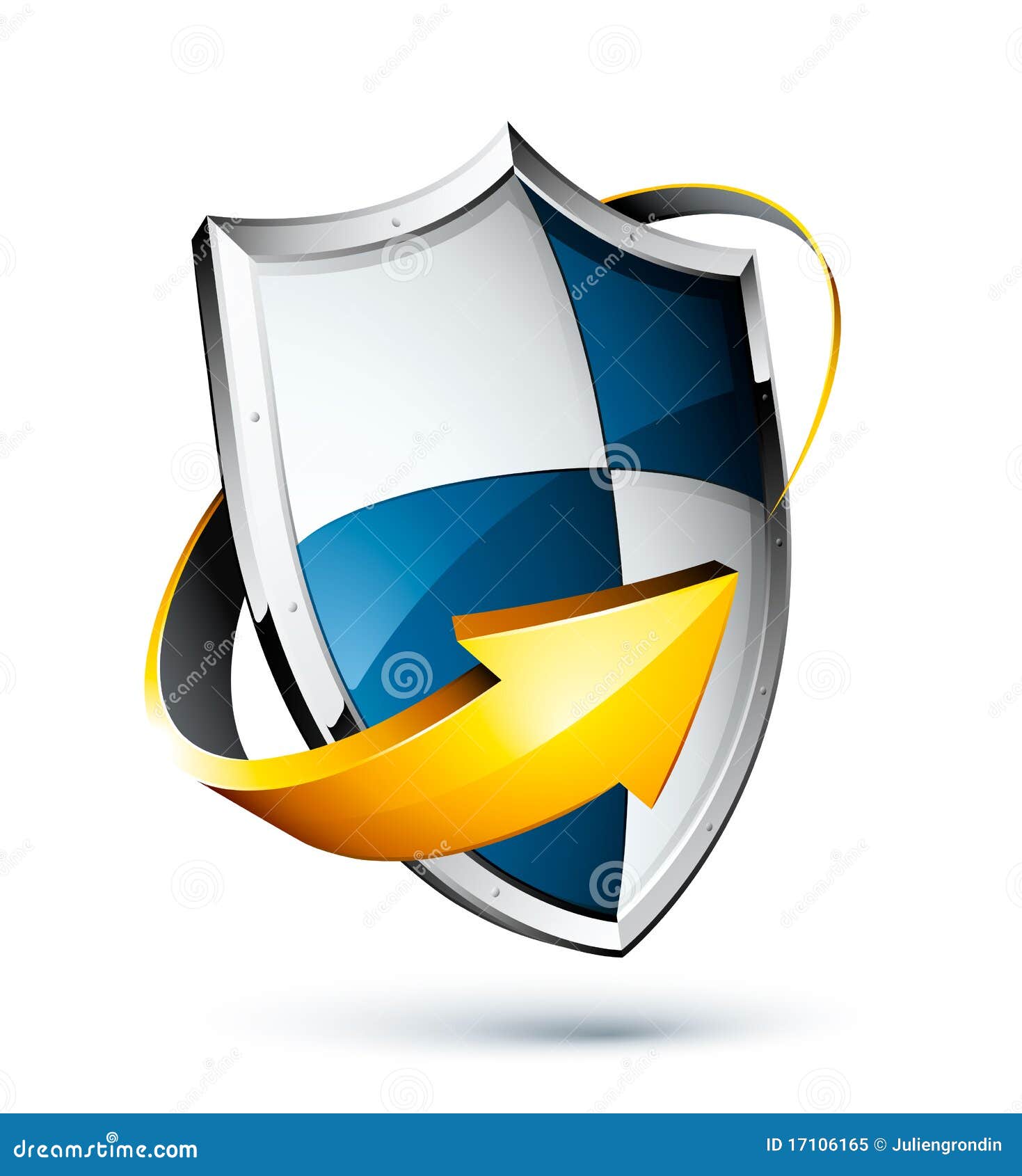 Shield and arrow stock illustration. Illustration of sweep - 17106165