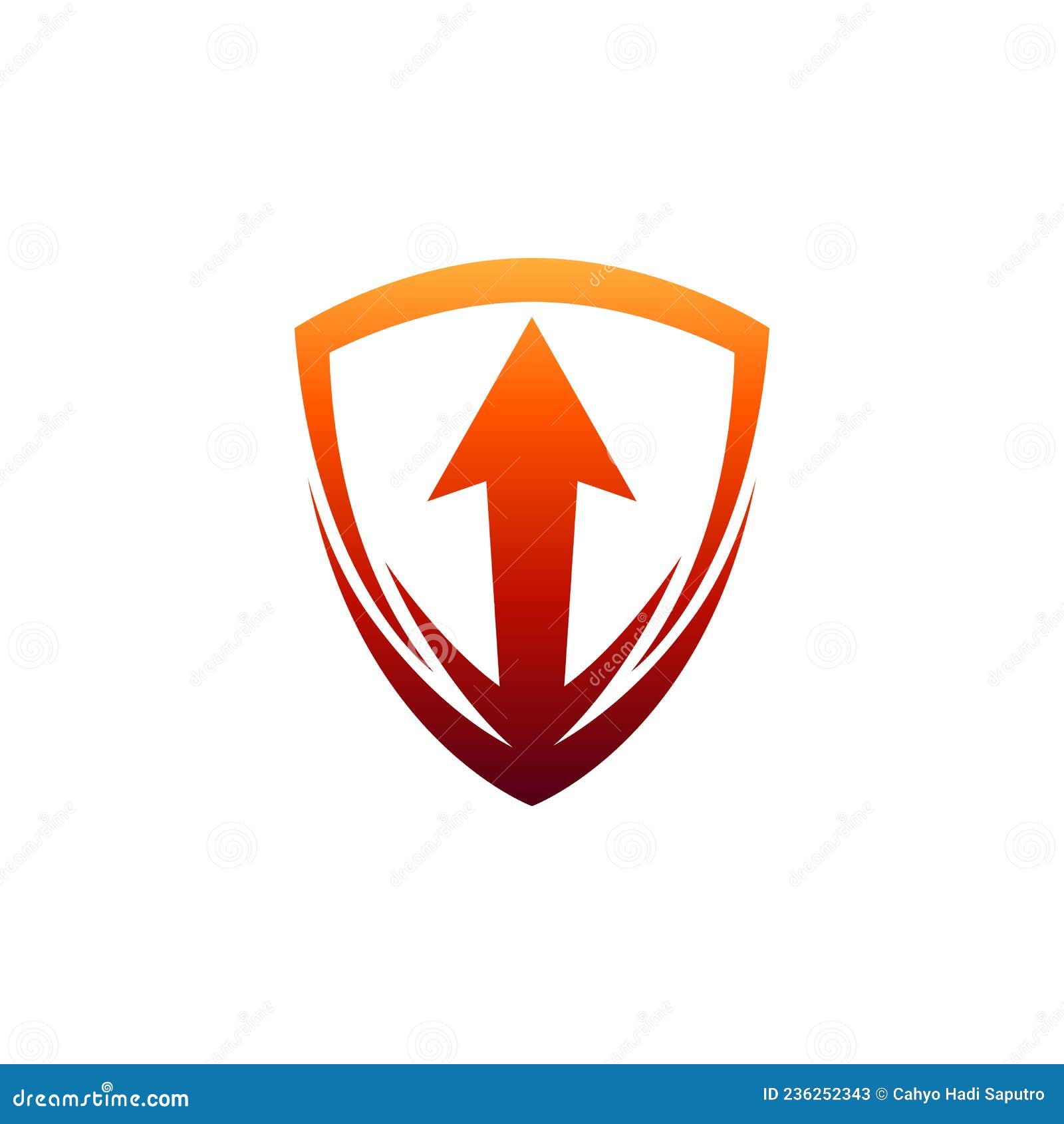 Shield with Arrow Logo Template Ready for Use Stock Vector ...