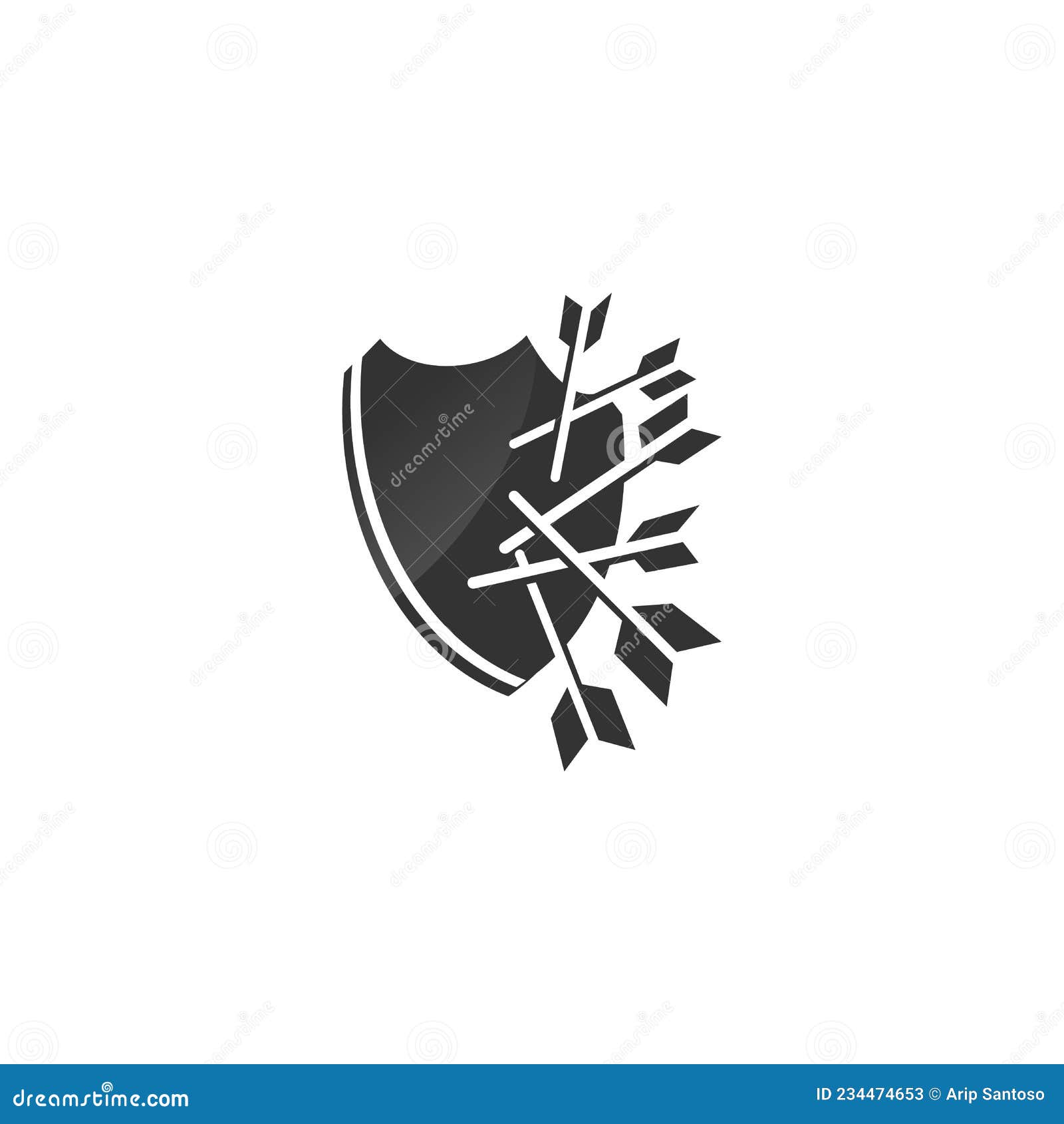 Shield Arrows Protection Security Illustration Template Icon Stock ...