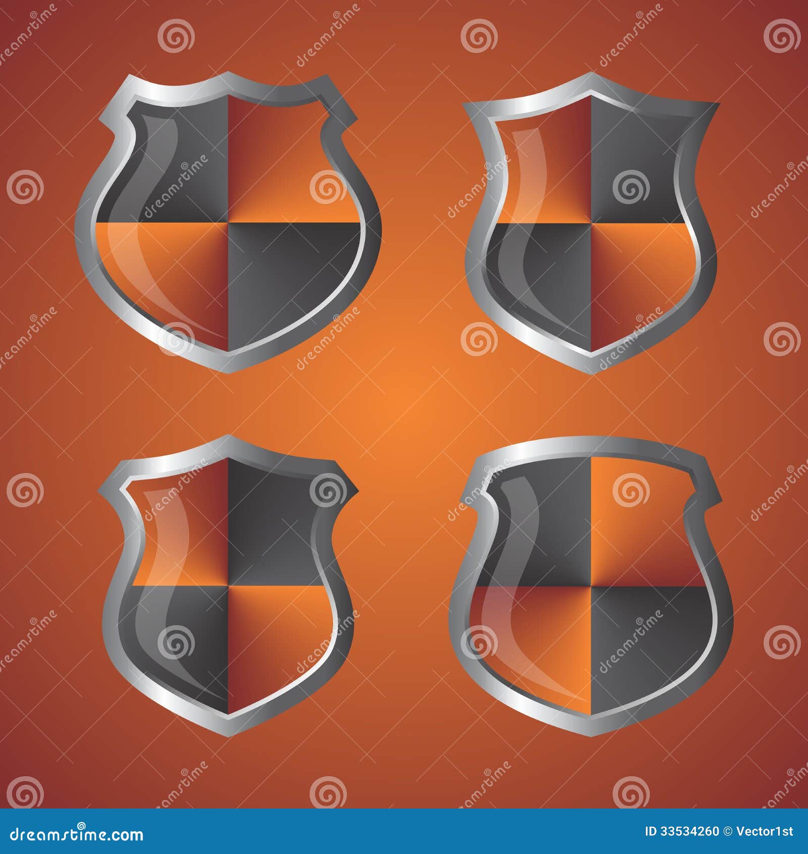 Shield art stock vector. Illustration of layer, glossy - 33534260
