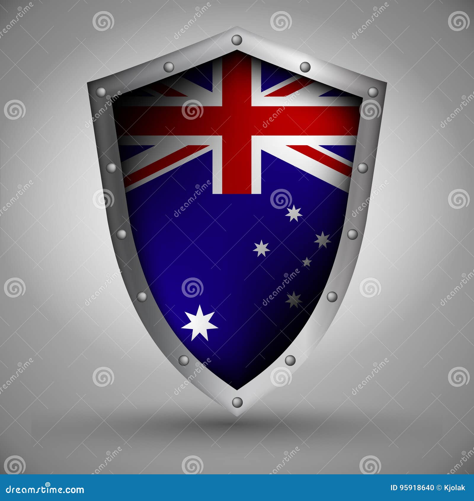 Shield with the Australiaflag Stock Vector - Illustration of military ...