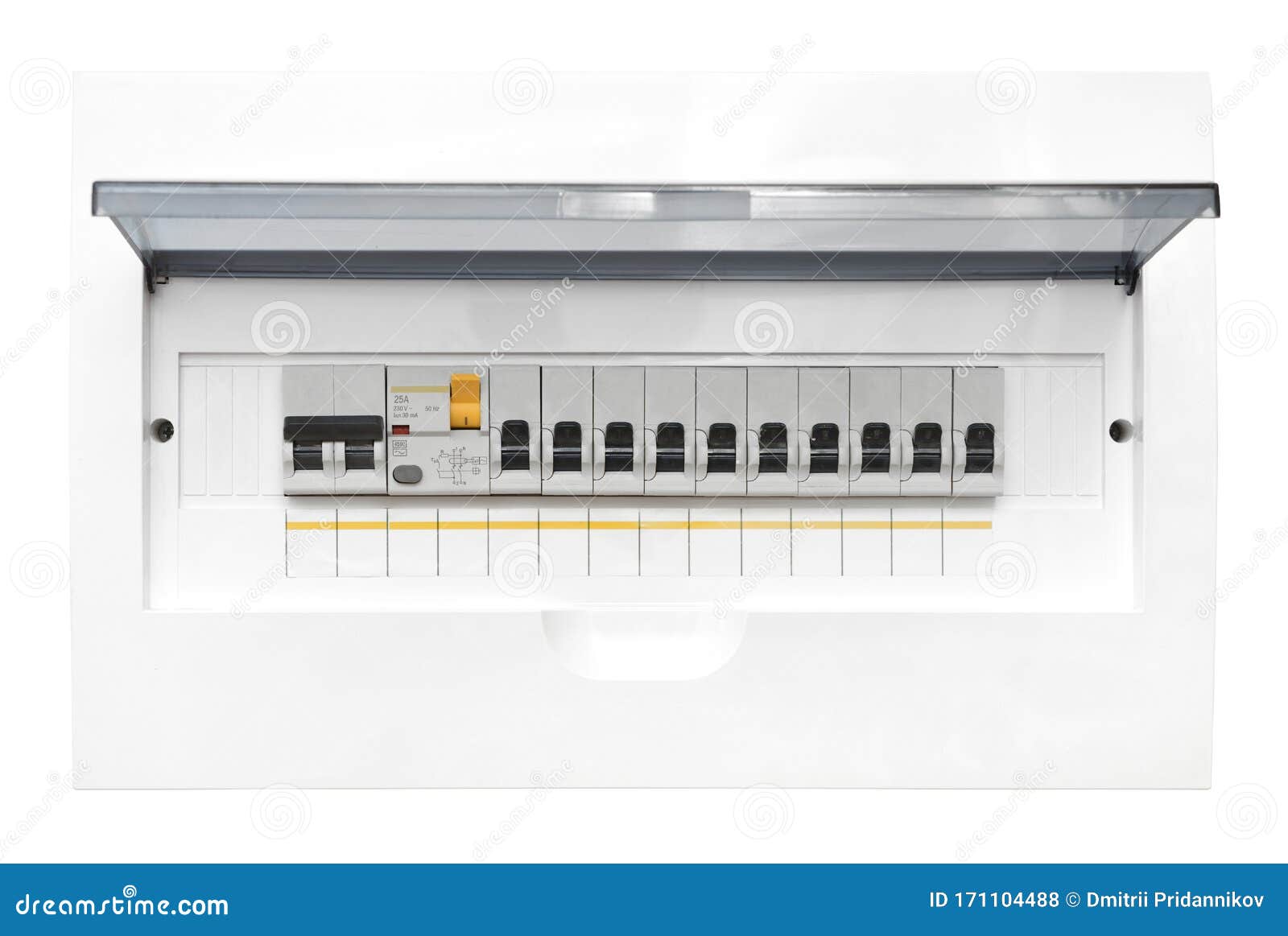 Shield With Automatic Switches Of Electricity In The Room. Electricity ...