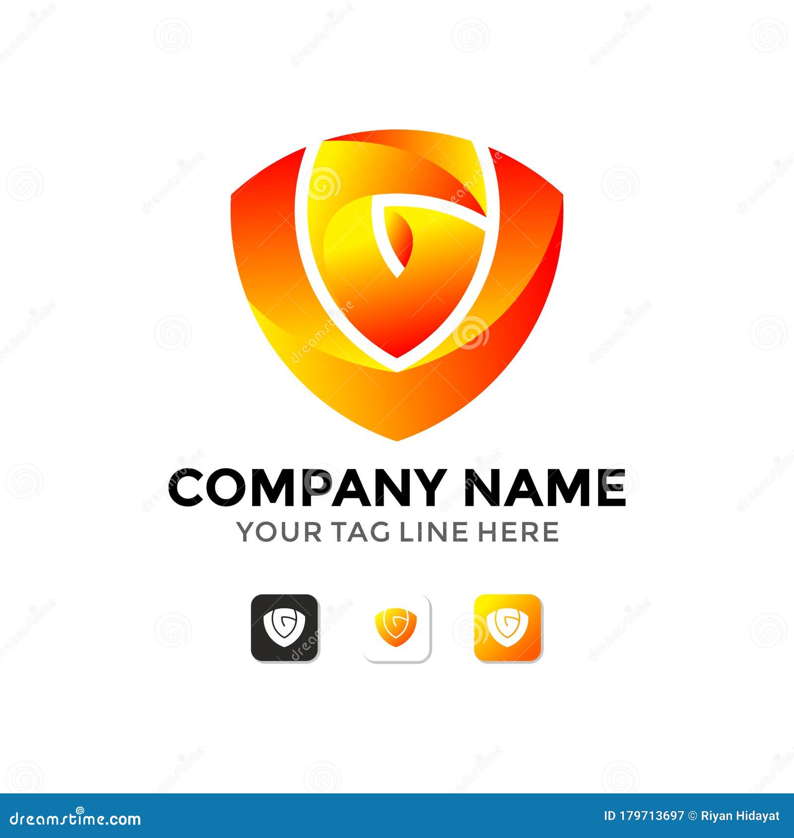Shield Bad Logo Design Premium Template Vector Stock Vector ...