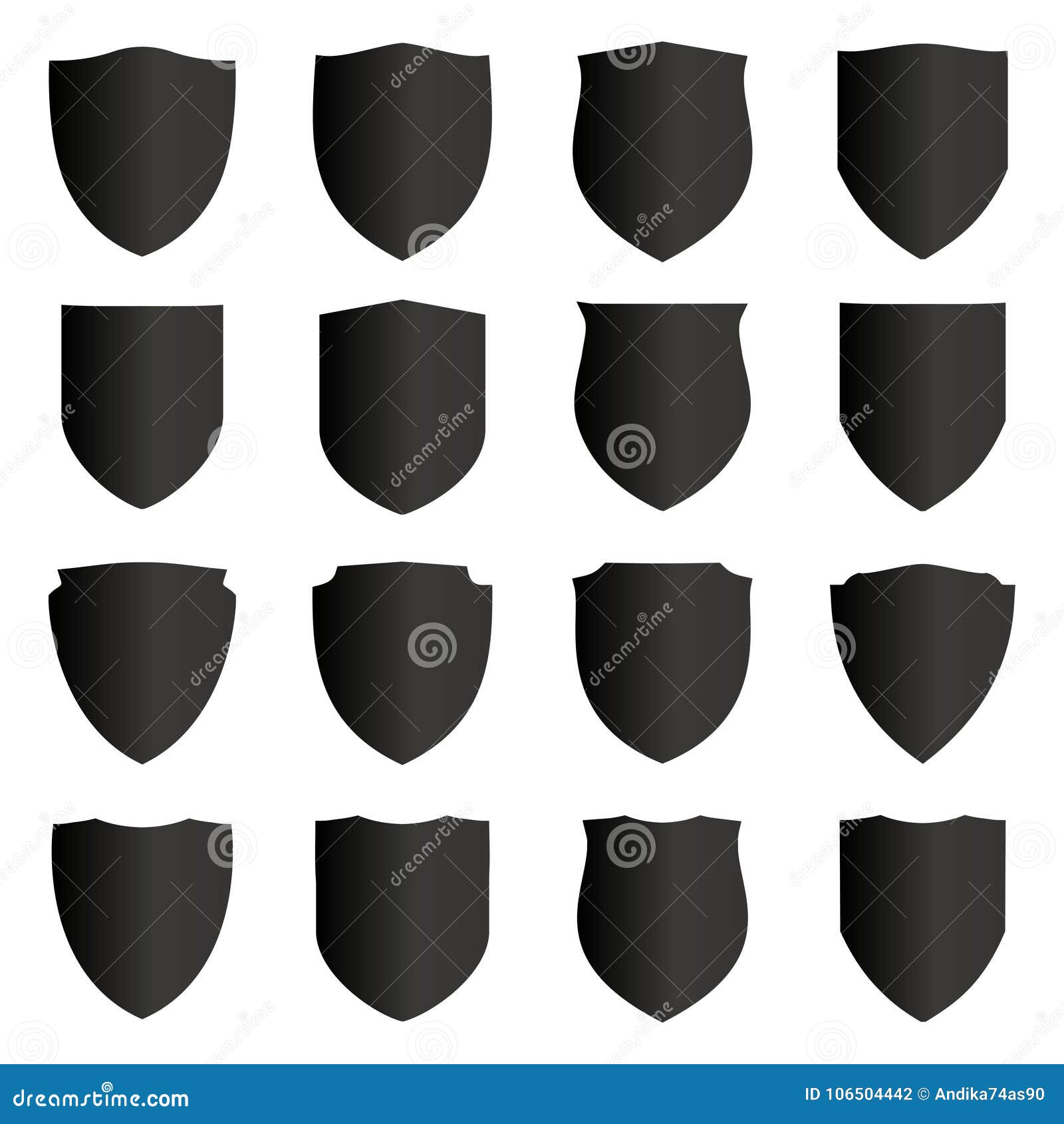 Shield and Badge Set Vector Collections Stock Vector - Illustration of ...